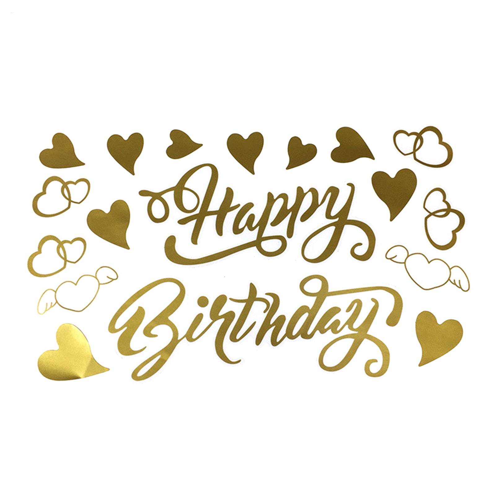 Farfi 10Pcs Balloon Sticker Tear Resistant DIY Vinyl Happy Birthday ...