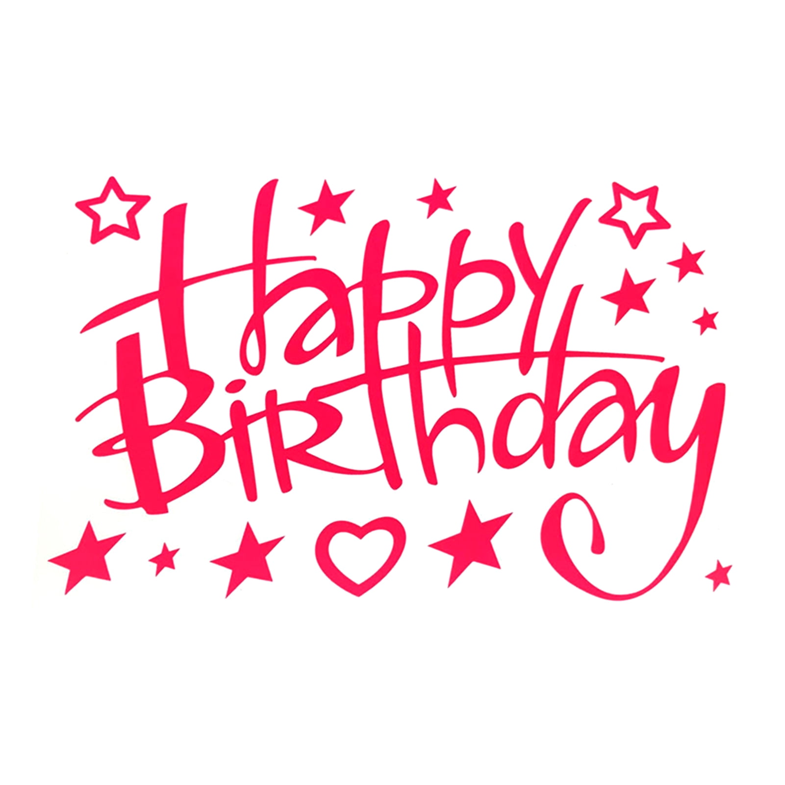 Farfi 10Pcs Balloon Sticker Tear Resistant DIY Vinyl Happy Birthday ...