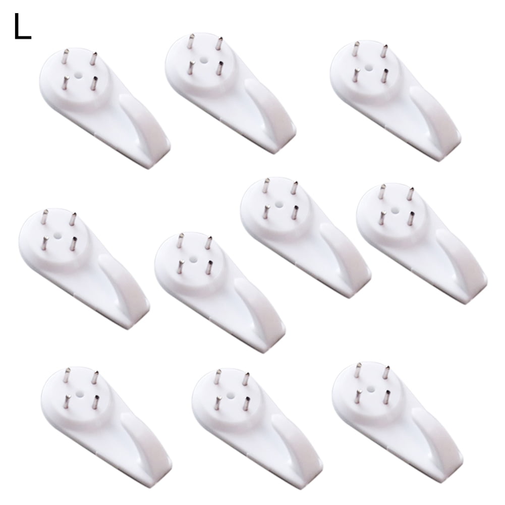 Farfi 10Pcs Mini Powerful Tracelss Wall Mounted Hanging Nail Hooks ...