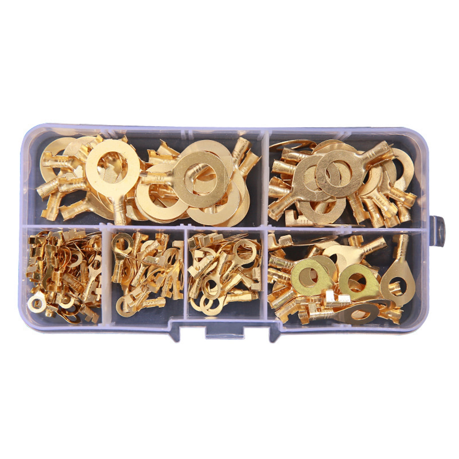 Farfi 150Pcs M3/M4/M5/M6/M8/M10 Cable Lugs Ring Eyes Copper Crimp ...