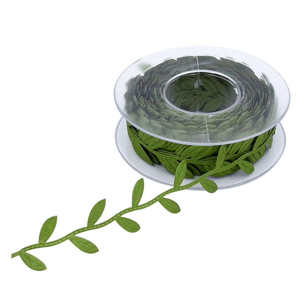 Farfi 15m Leaves Ribbon Scrapbook DIY New Year Christmas Crafts Gift ...