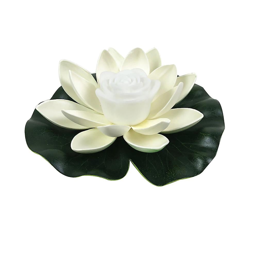 Farfi 18/28cm Fake Lotus Flower Led Swimming Pool Garden Pond Floating ...