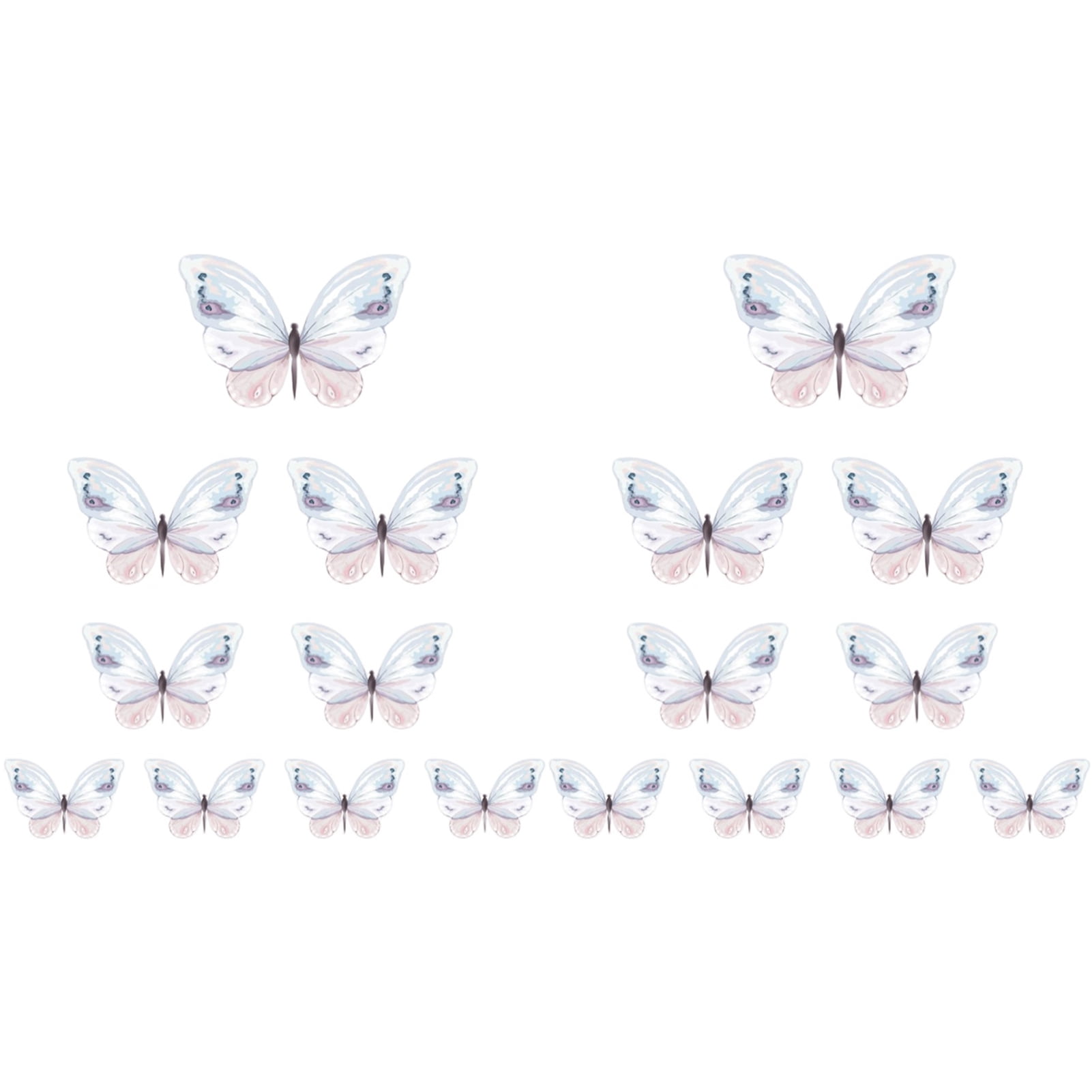 Farfi 18Pcs/Set Butterfly Cake Toppers Realistic Vivid Image Food Grade ...