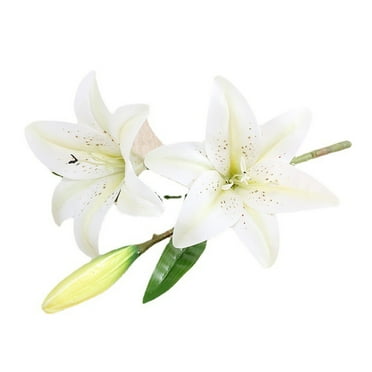 Farfi 1Pc Artificial Lily Flower Fake Plant Home Office Cafe Wedding ...