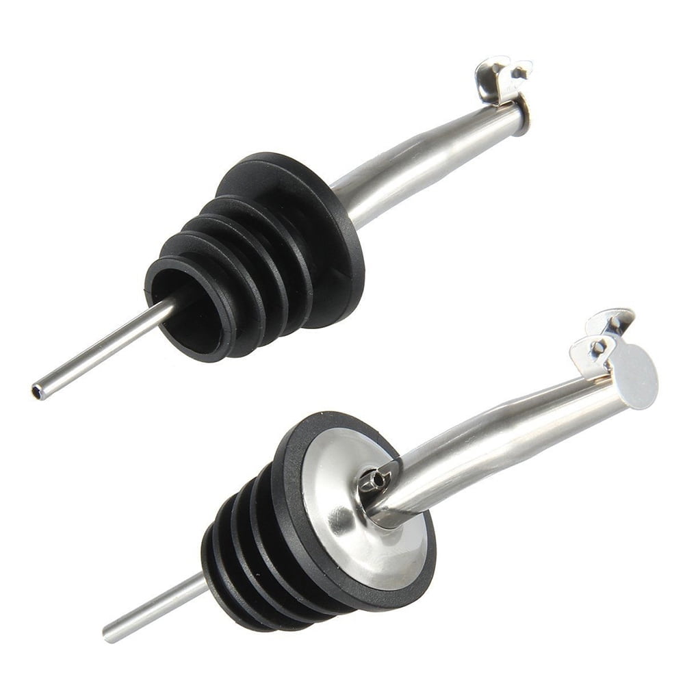 Farfi 2Pcs Stainless Whisky Liquor Wine Pourer Stopper Bottle Spout ...