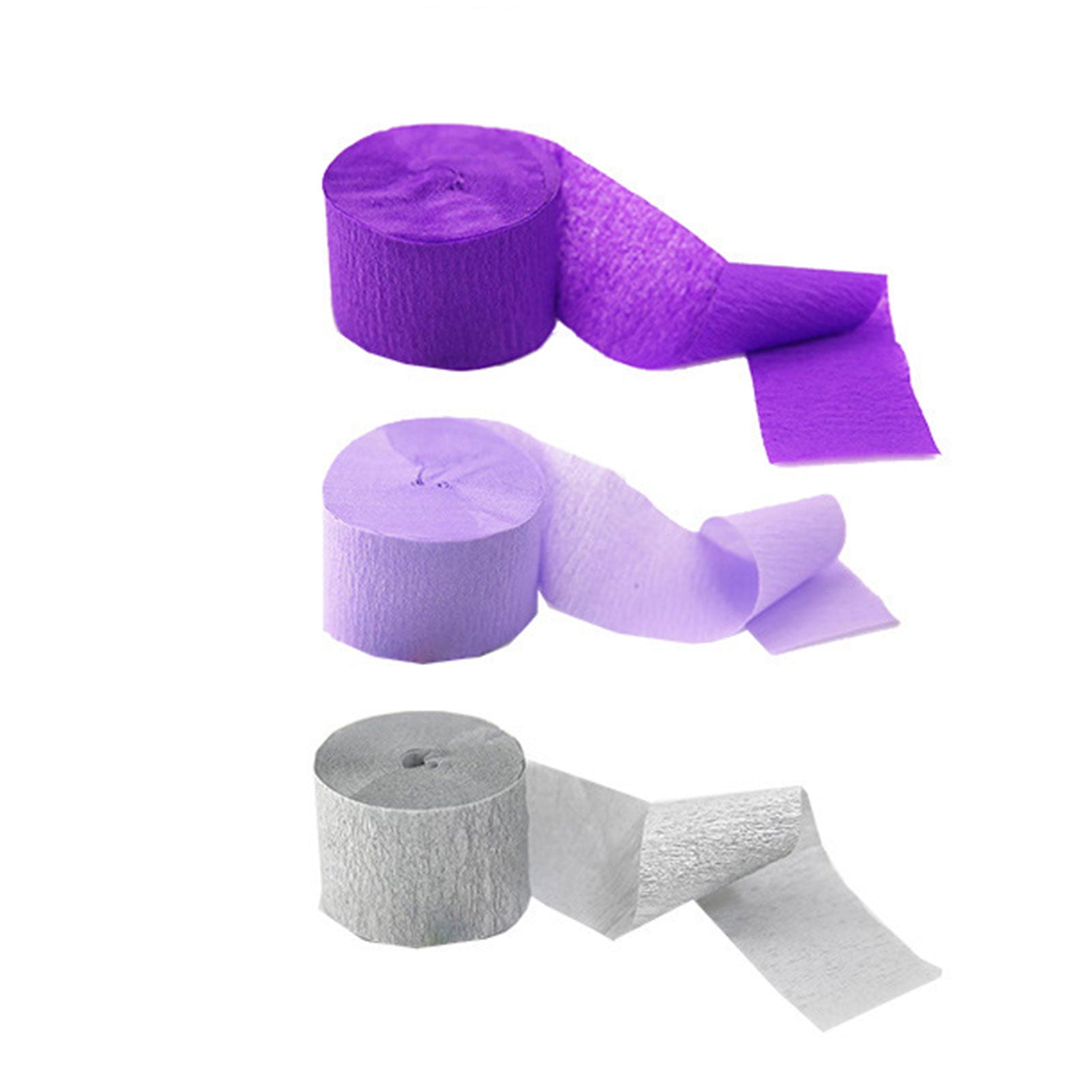Farfi 3 Roll Crepe Paper Cuttable Crepe Paper Streamers Backdrop Decor ...