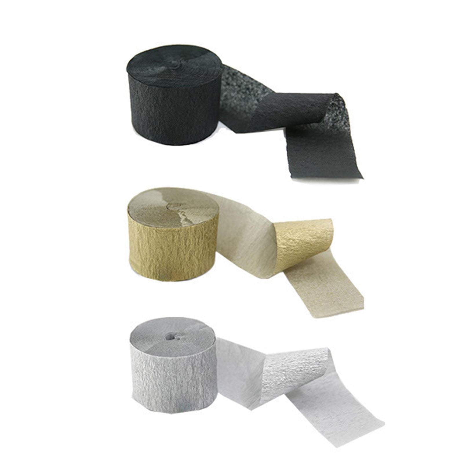 Farfi 3 Roll Crepe Paper Cuttable Crepe Paper Streamers Backdrop Decor ...