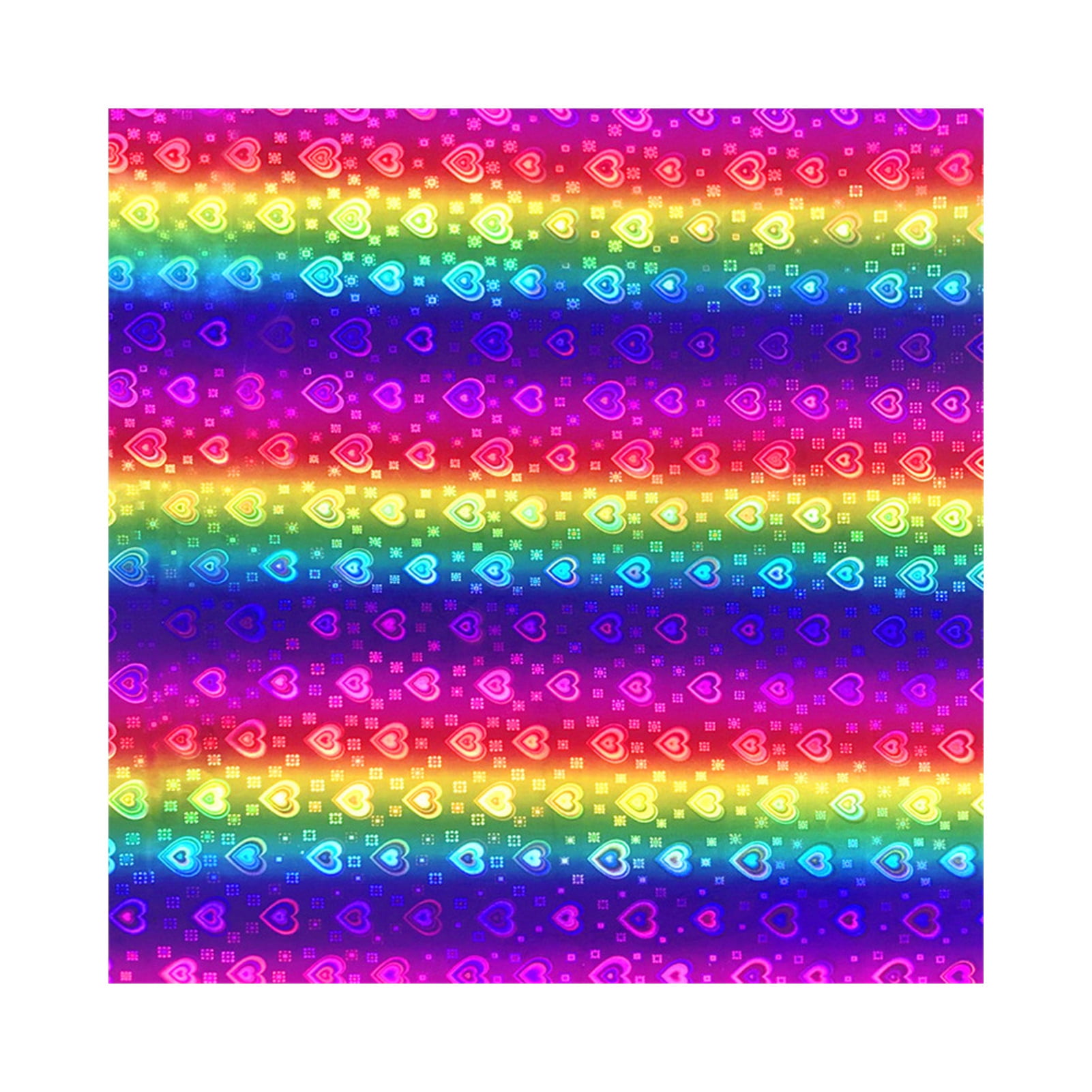 Farfi 30.5cmx30.5cm Rainbow Lettering Film Self-Adhesive Dazzling Holographic Iridescent Film ...
