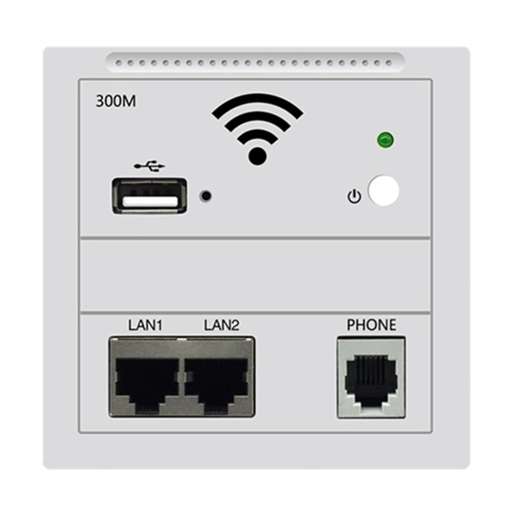 Farfi 300Mbps In-Wall AP Repeater WiFi Router Wireless RJ45 PoE USB ...