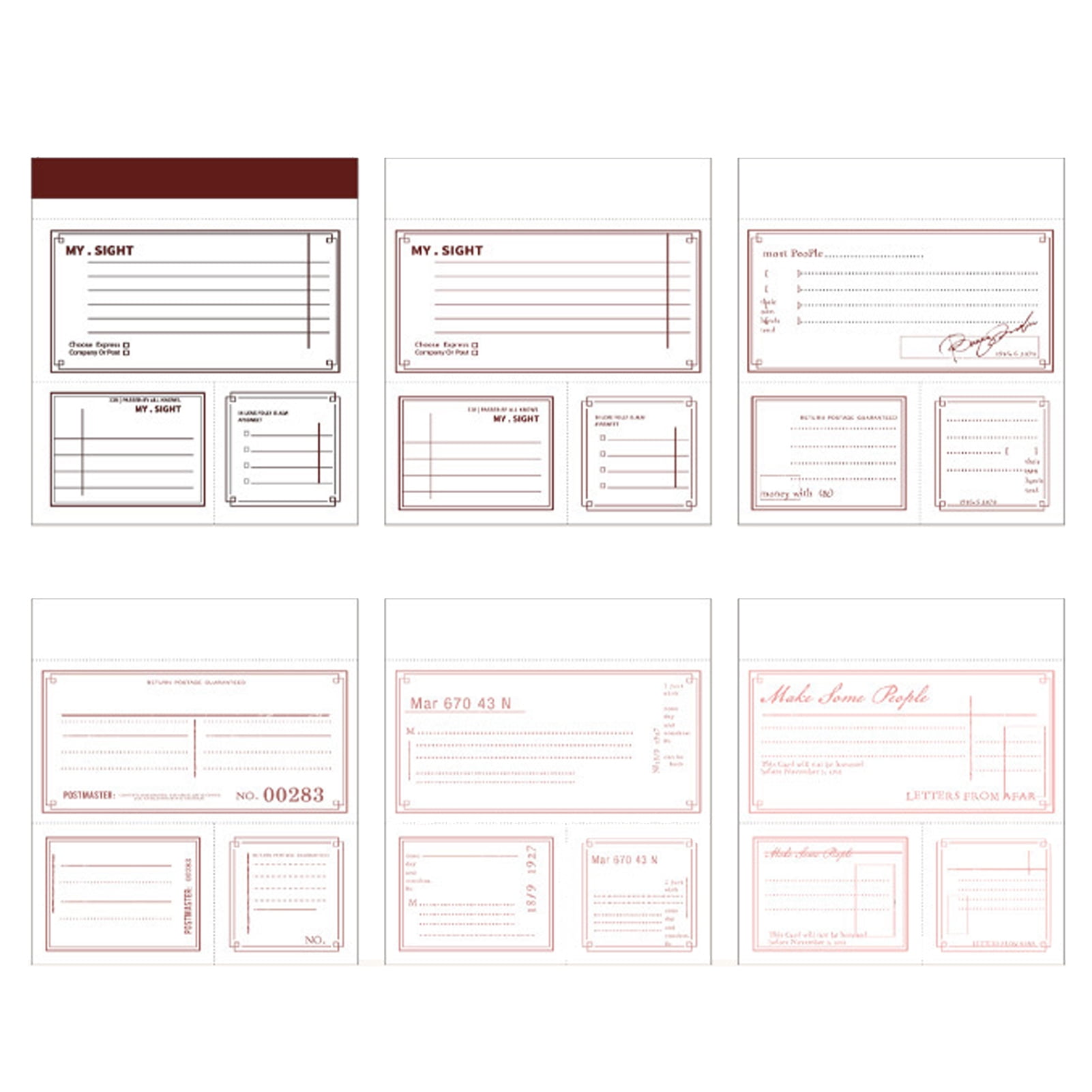 Farfi 30Pcs Memo Note DIY Decorative Cut Free Tearable Smooth Writing ...