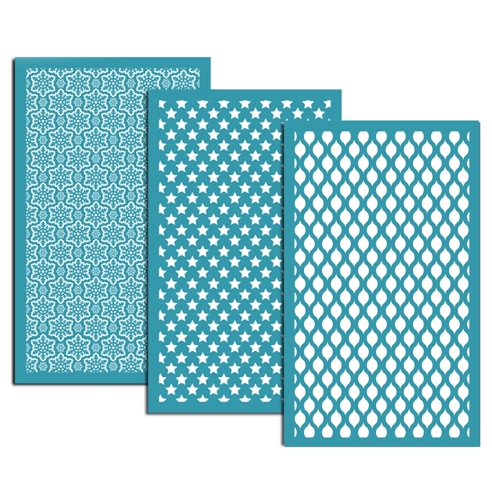 Farfi 3Pcs Printing Stencils Durable Reusable Floral Animal Patterns ...