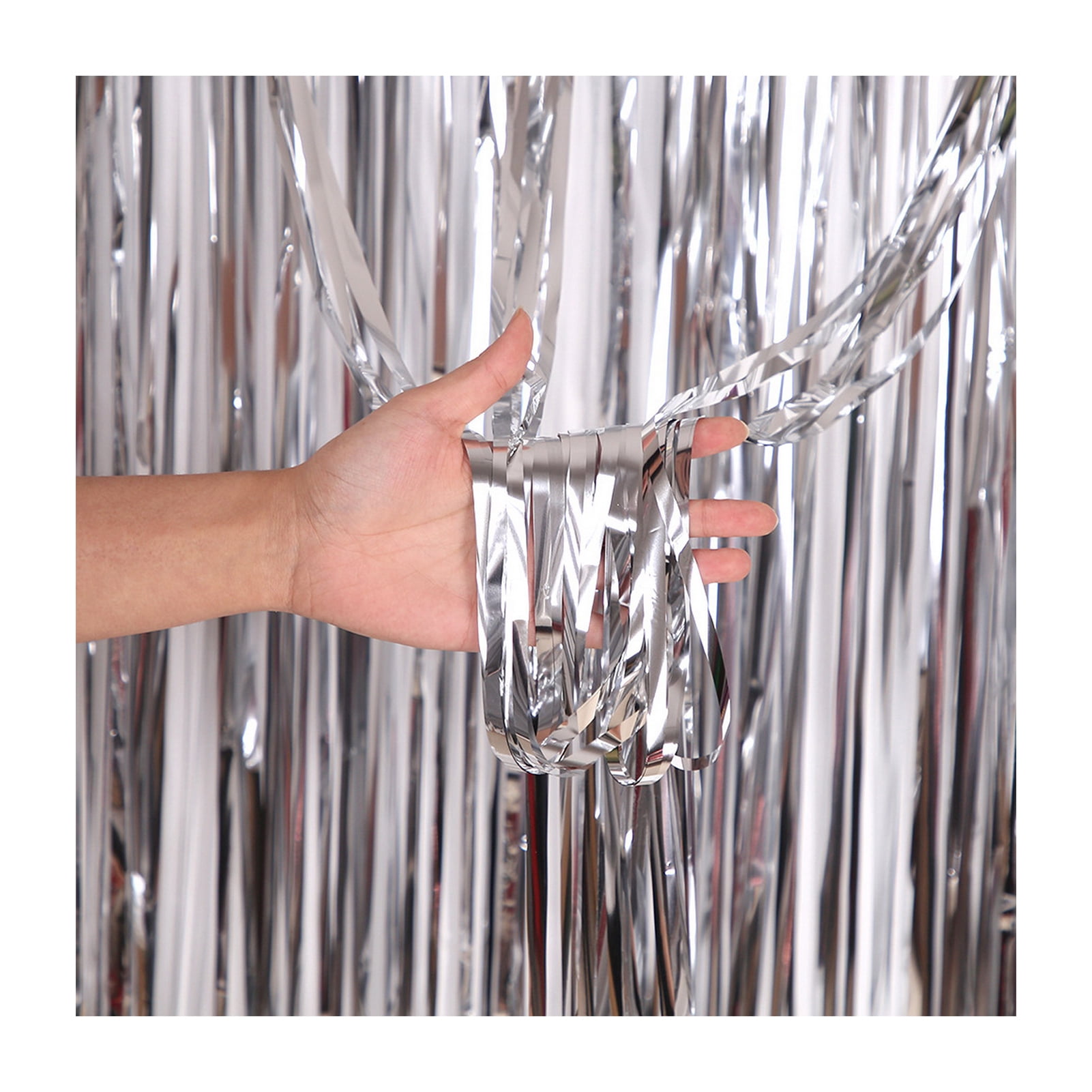 Farfi 3Pcs Rain Curtain Self-Adhesive Shiny Reusable Eye-catching ...