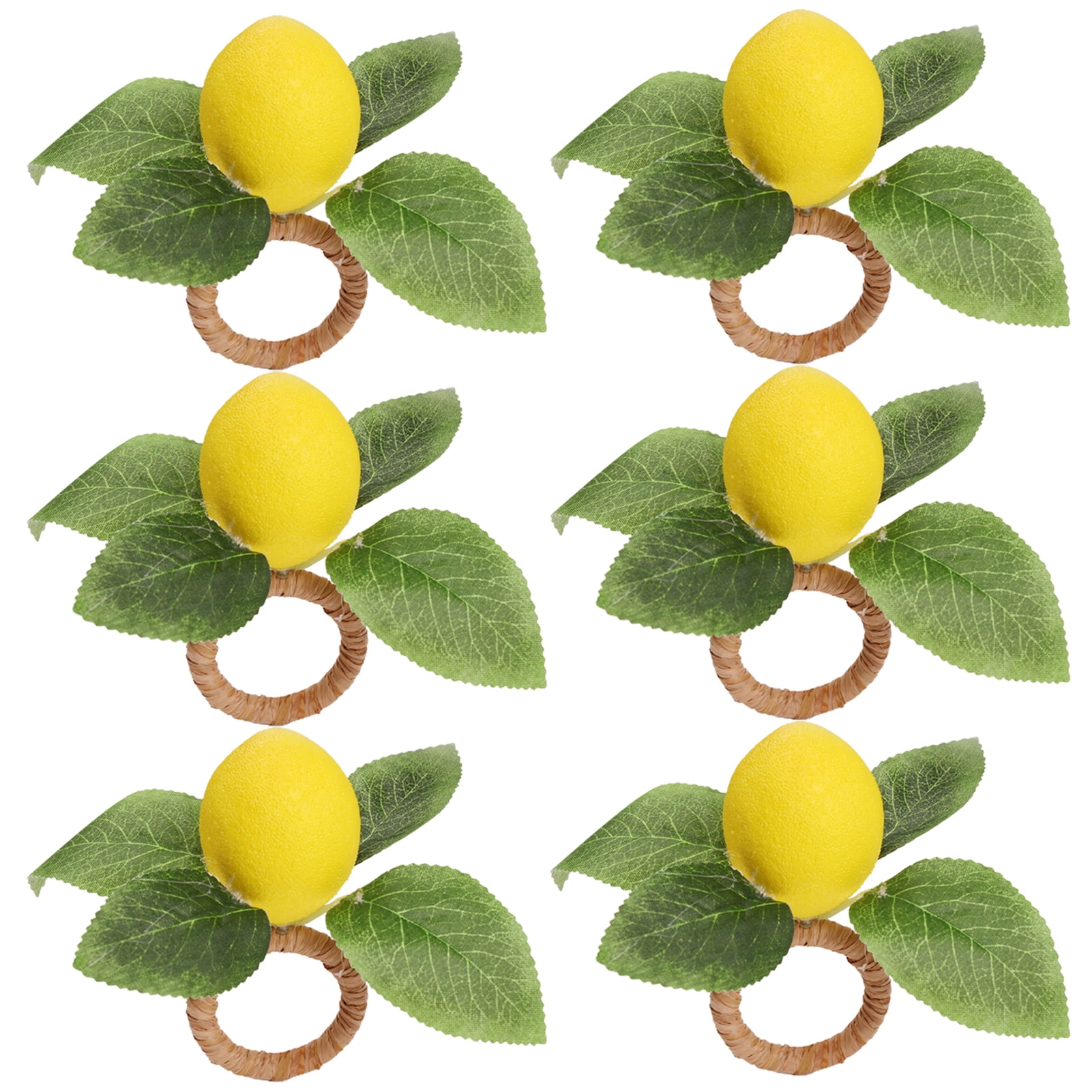 Farfi 4/6Pcs Napkin Rings Realistic Appearance Handcrafted PE Portable ...