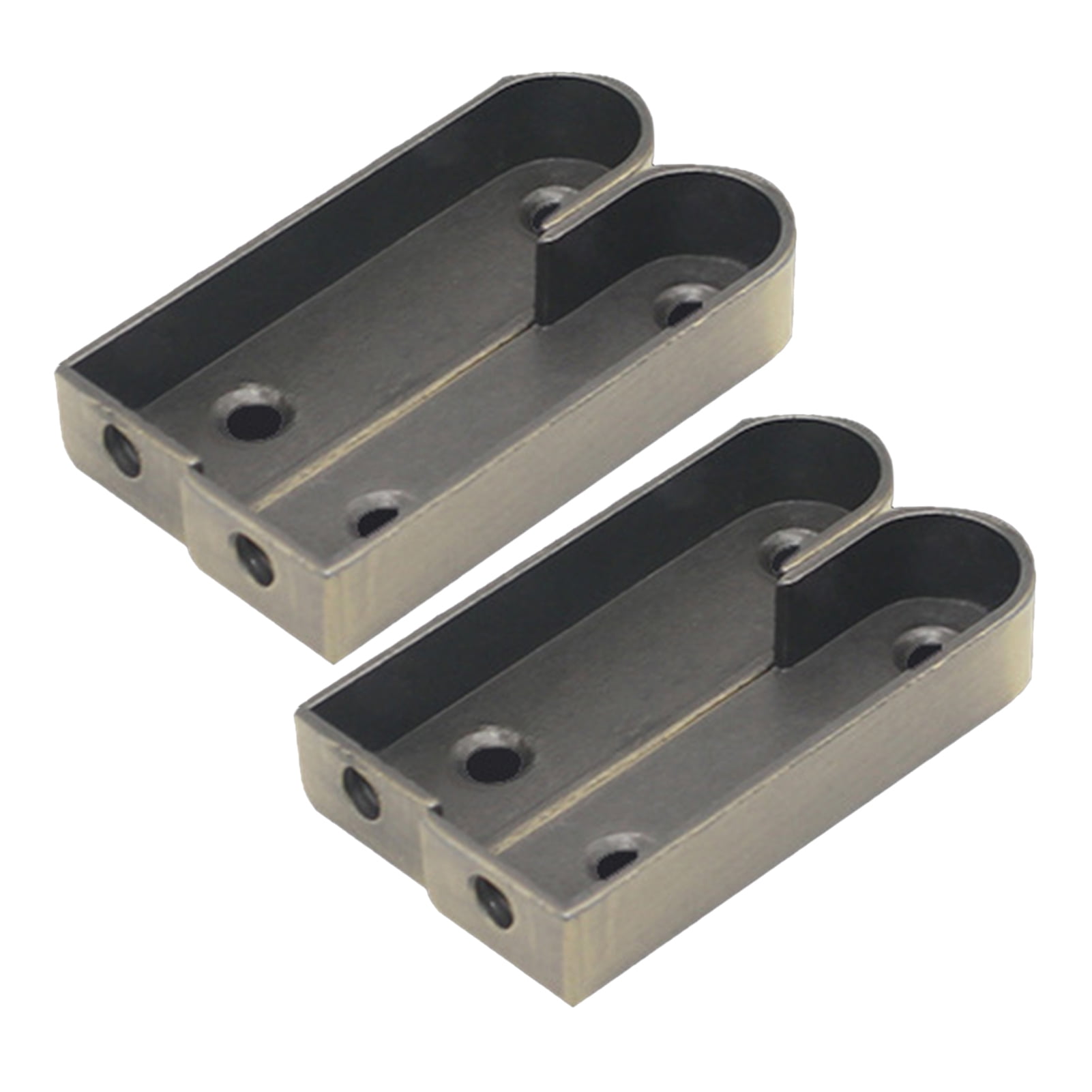 Farfi 4Pcs Clothes Hanging Rod Bracket Bases Flanges Bedroom Closet ...