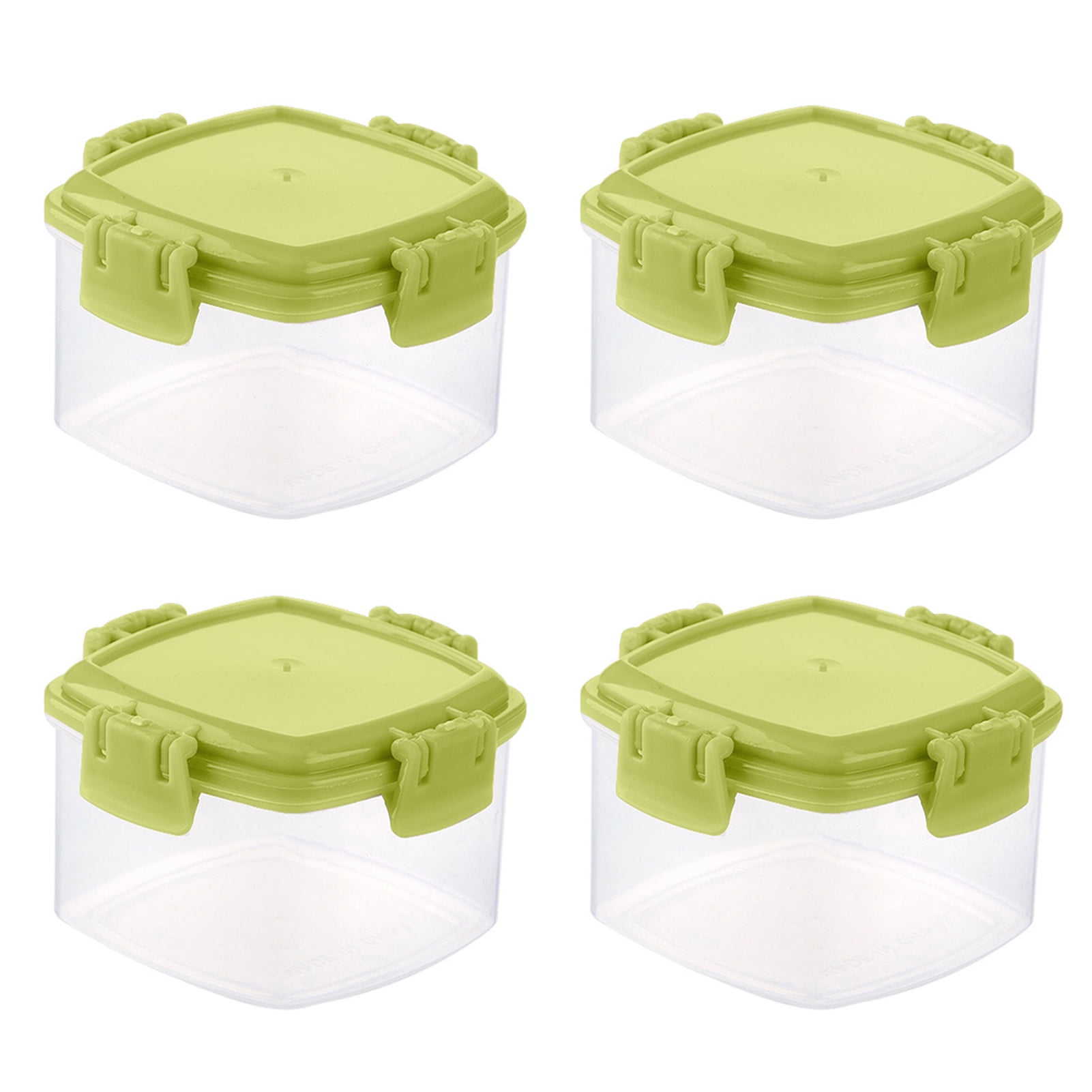 Farfi 4Pcs Condiment Boxes Large Opening Stackable with Lid Dust-proof ...