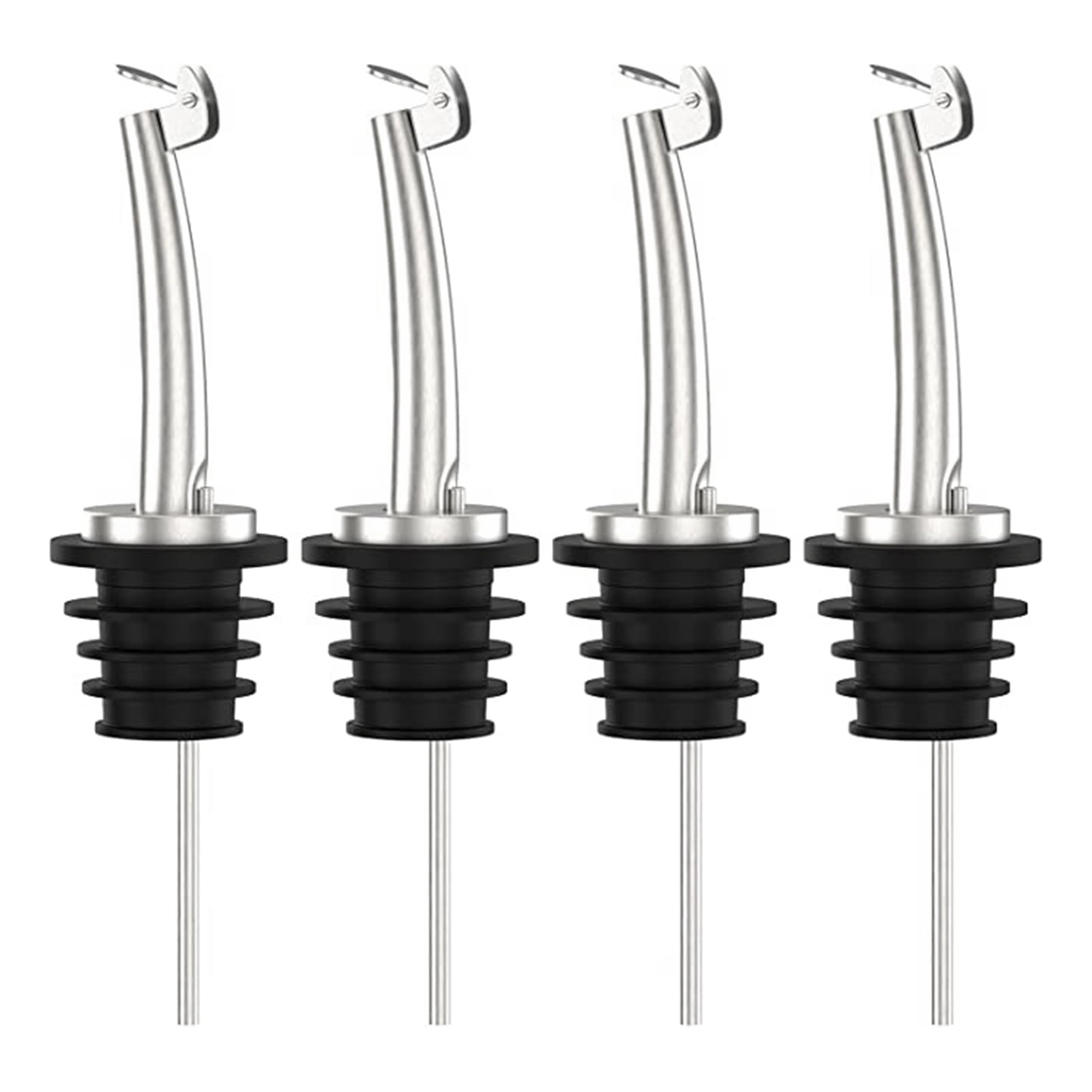 Farfi 4Pcs Reusable Wine Pourers with Cap - Food Grade, Easy Clean ...