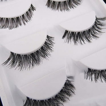 Self-adhesive False Eyelashes Reusable Natural 3D Lashes Curly Stick On ...