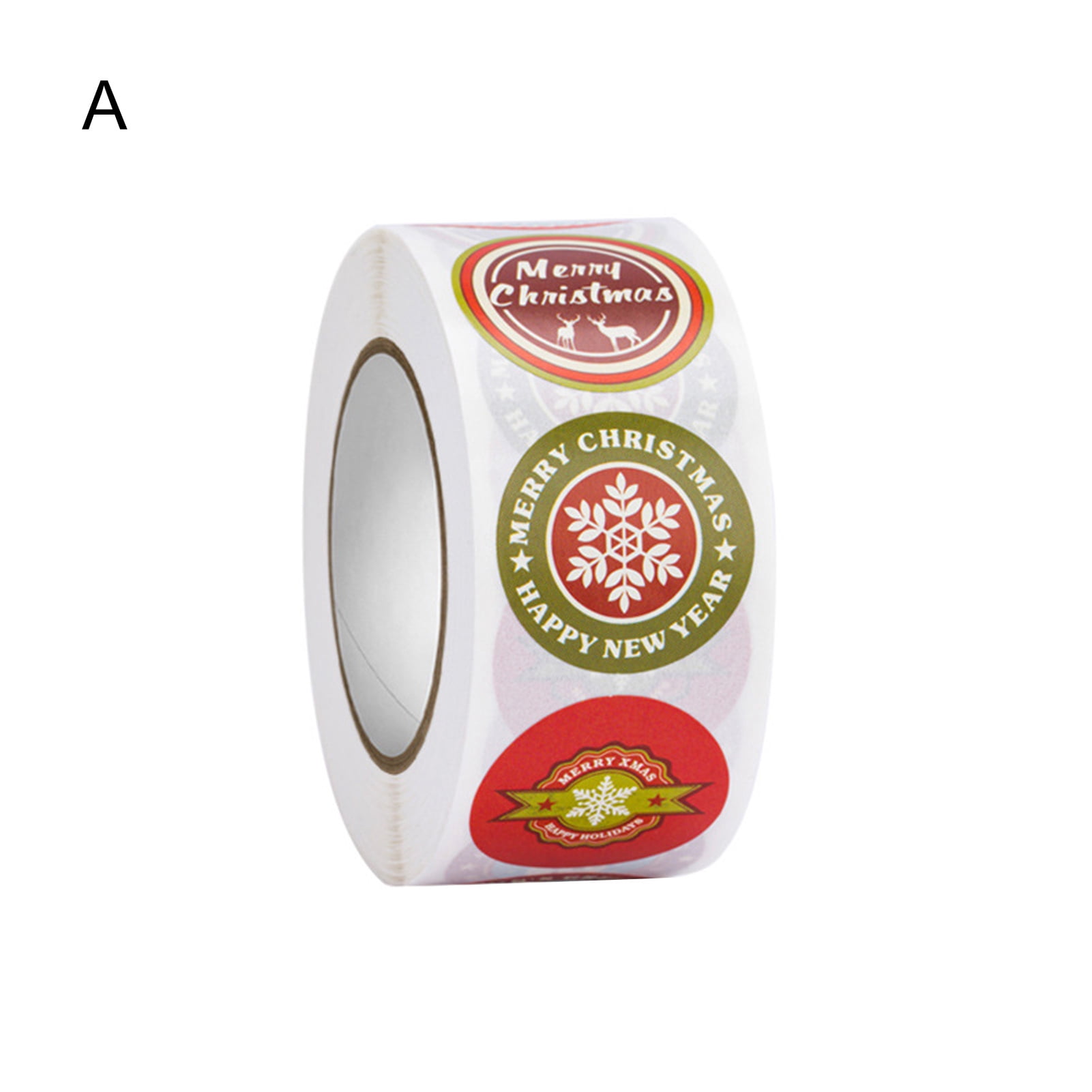 Farfi 500Pcs/Roll Attractive Label Sticker Widely Use Colorful Snowman ...