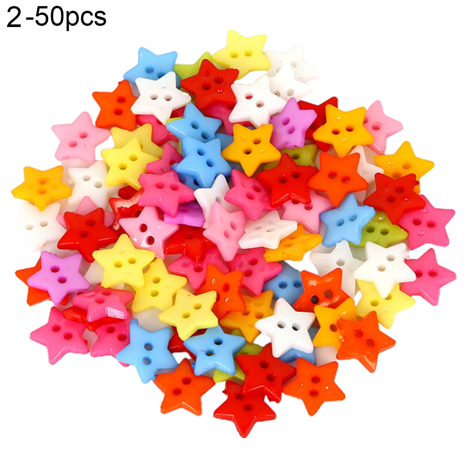 Farfi 50Pcs/Bag Buttons Cute DIY Plastic Exquisite Cartoon Shape Sewing ...