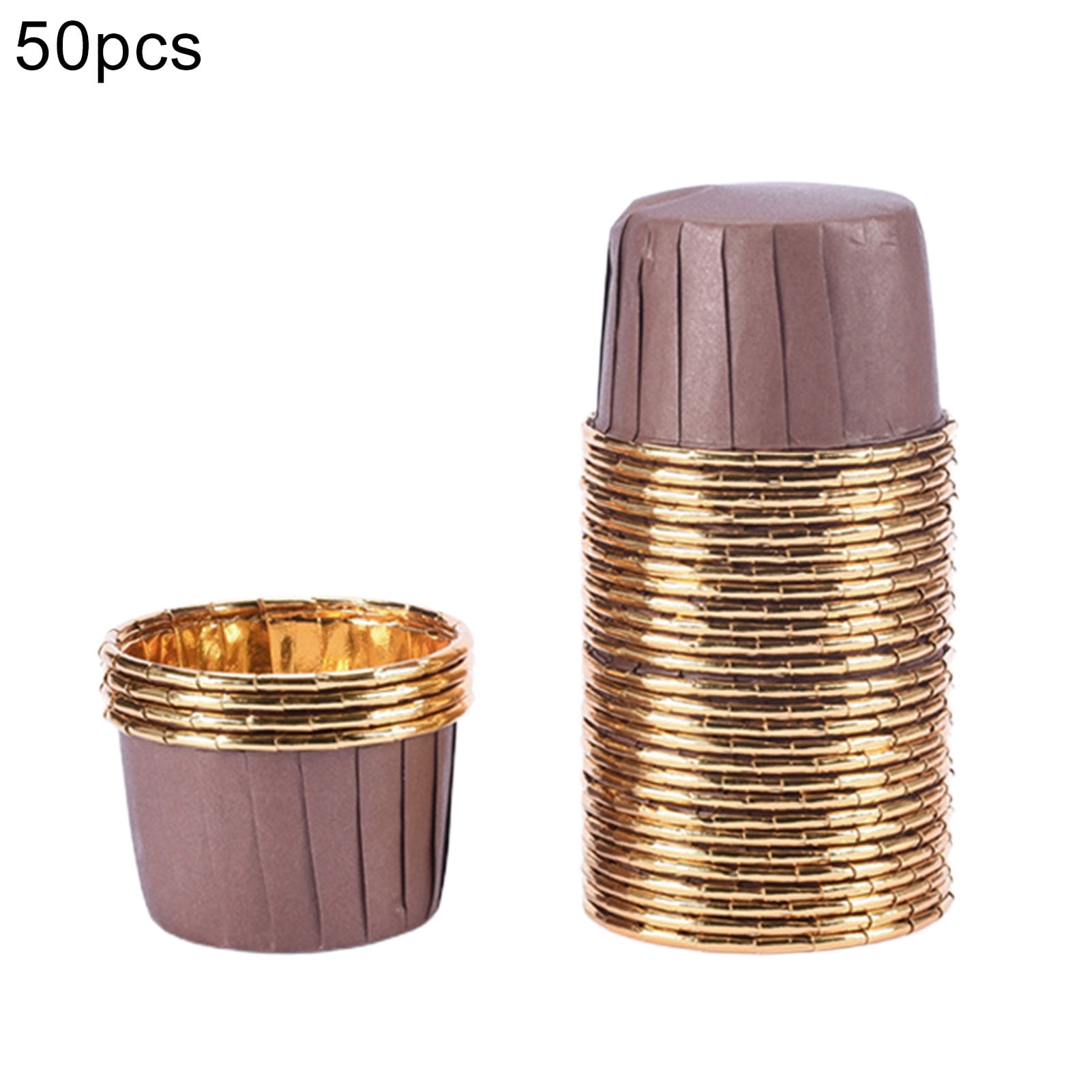 Farfi 50Pcs Cupcake Cake Liner Wrappers Paper Cup Tray Muffin Anti-Oil ...