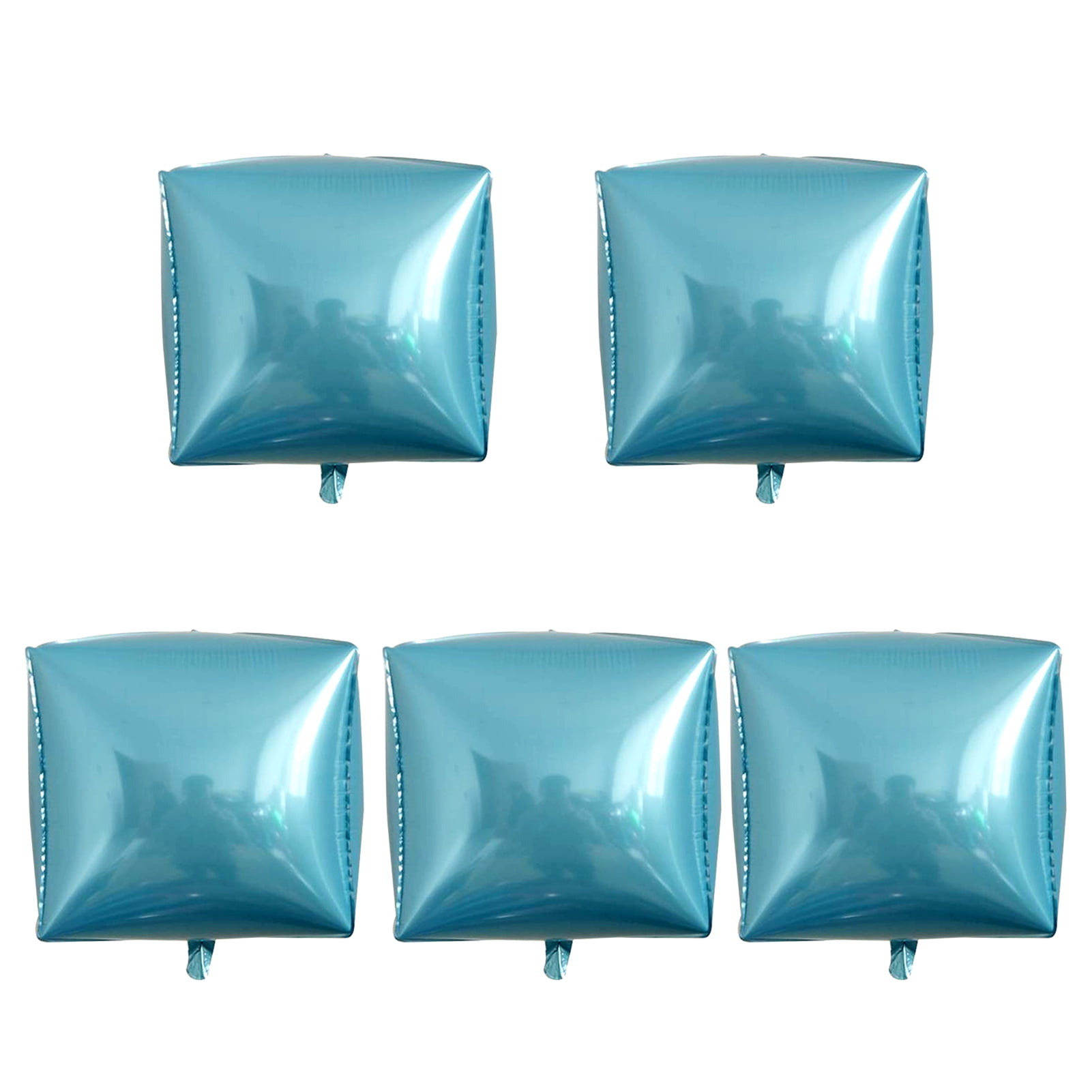 Farfi 5Pcs 24 Inch Party Balloon Inflatable Bright Color 4D Cube Square ...