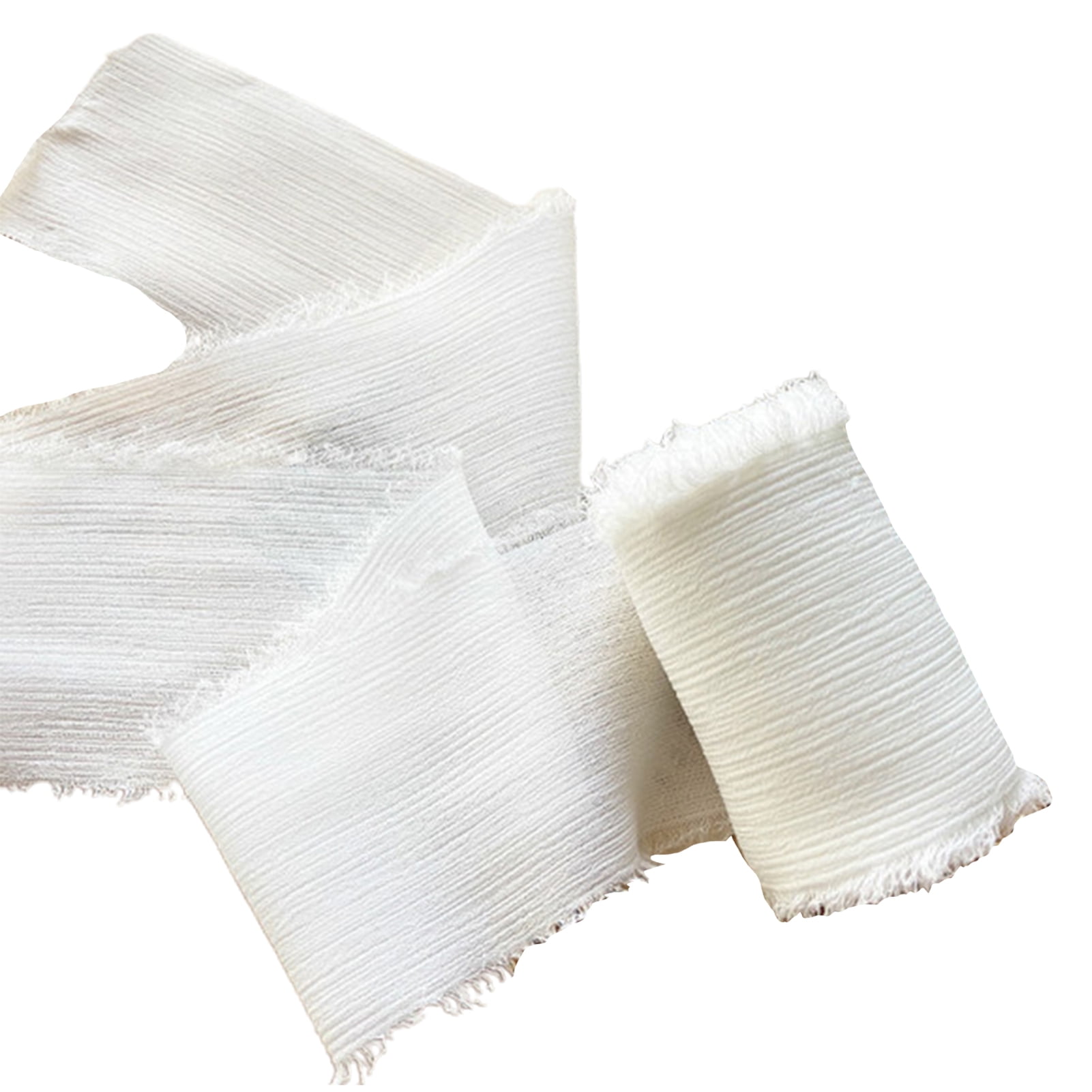 Farfi 5cm Ribbon Frayed Edged Handmade Gauze Flower Bouquet Gift Ribbon ...