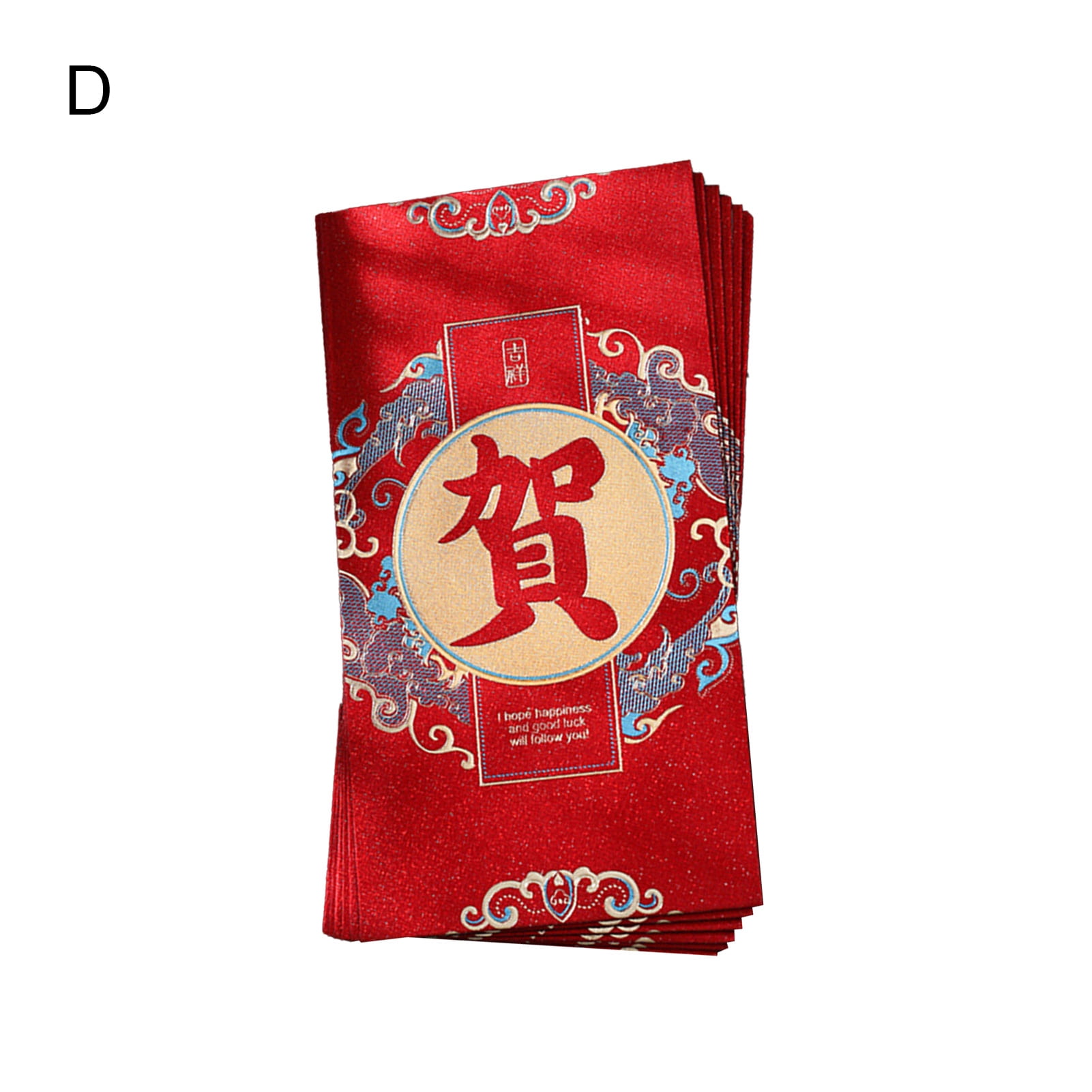 Farfi 6Pcs Red Pocket Character Pattern Business Envelopes - Walmart ...