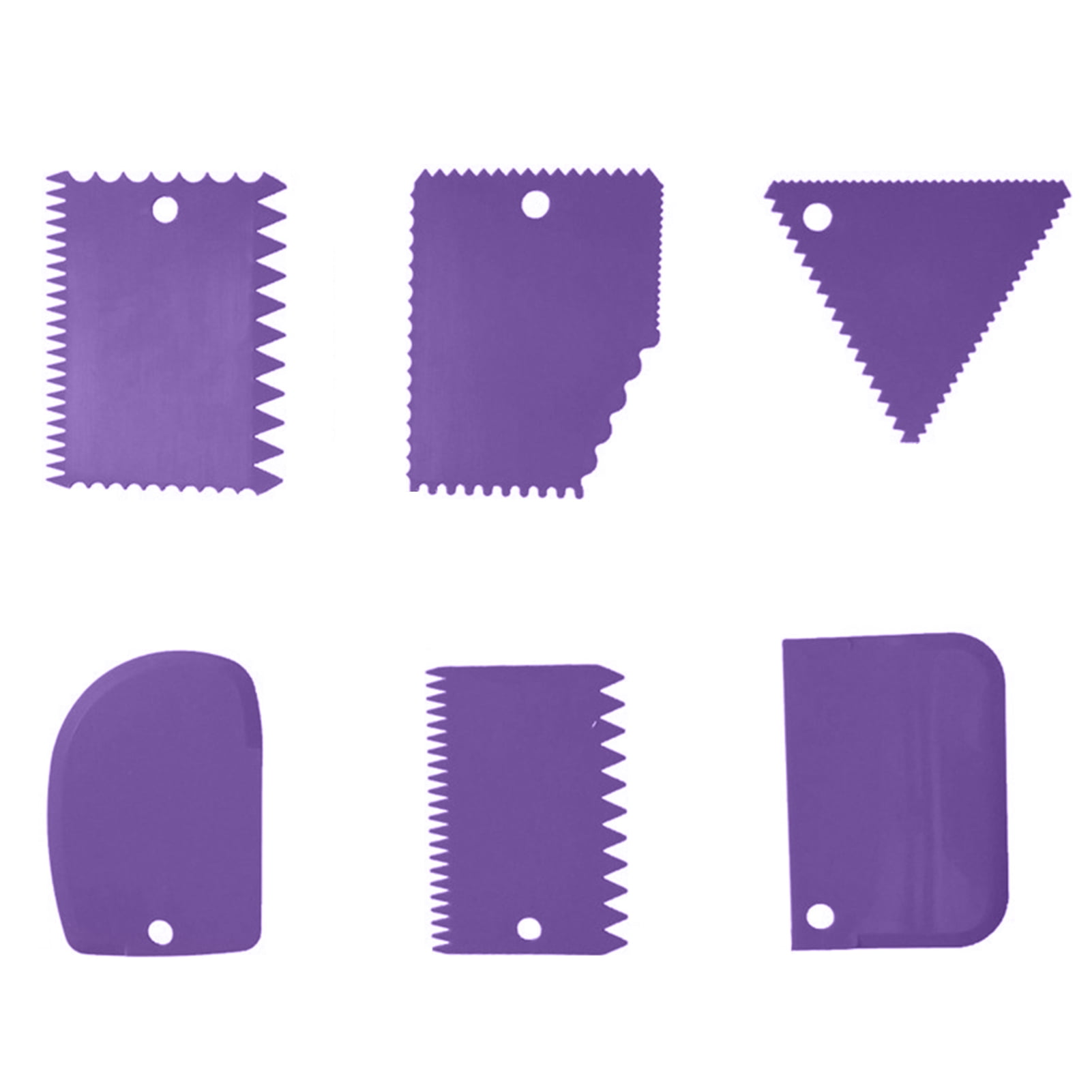 Farfi 6Pcs/Set Cake Scraper Healthy Non-stick Easy to Clean Flexible ...