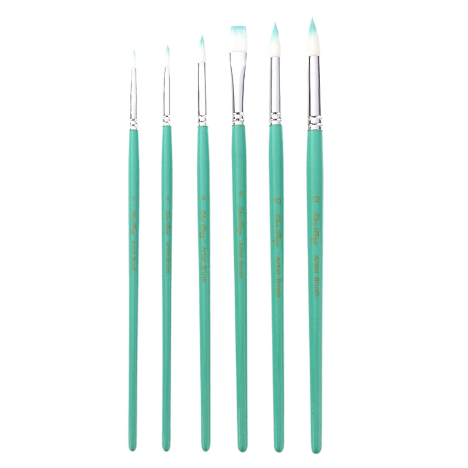 Farfi 6Pcs/Set Reusable Watercolor Paint Brush Strong Water Absorption ...