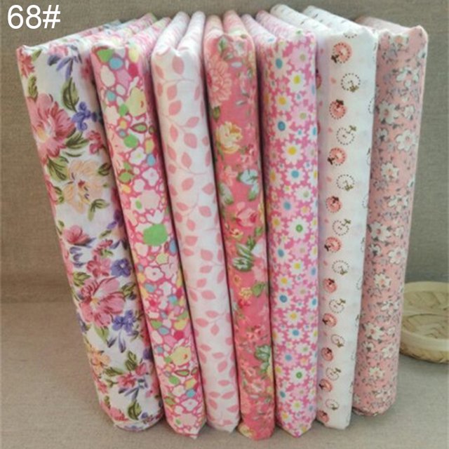 Farfi 7Pcs/Set Quilting Fabric Floral Cotton Cloth DIY Craft Sewing ...