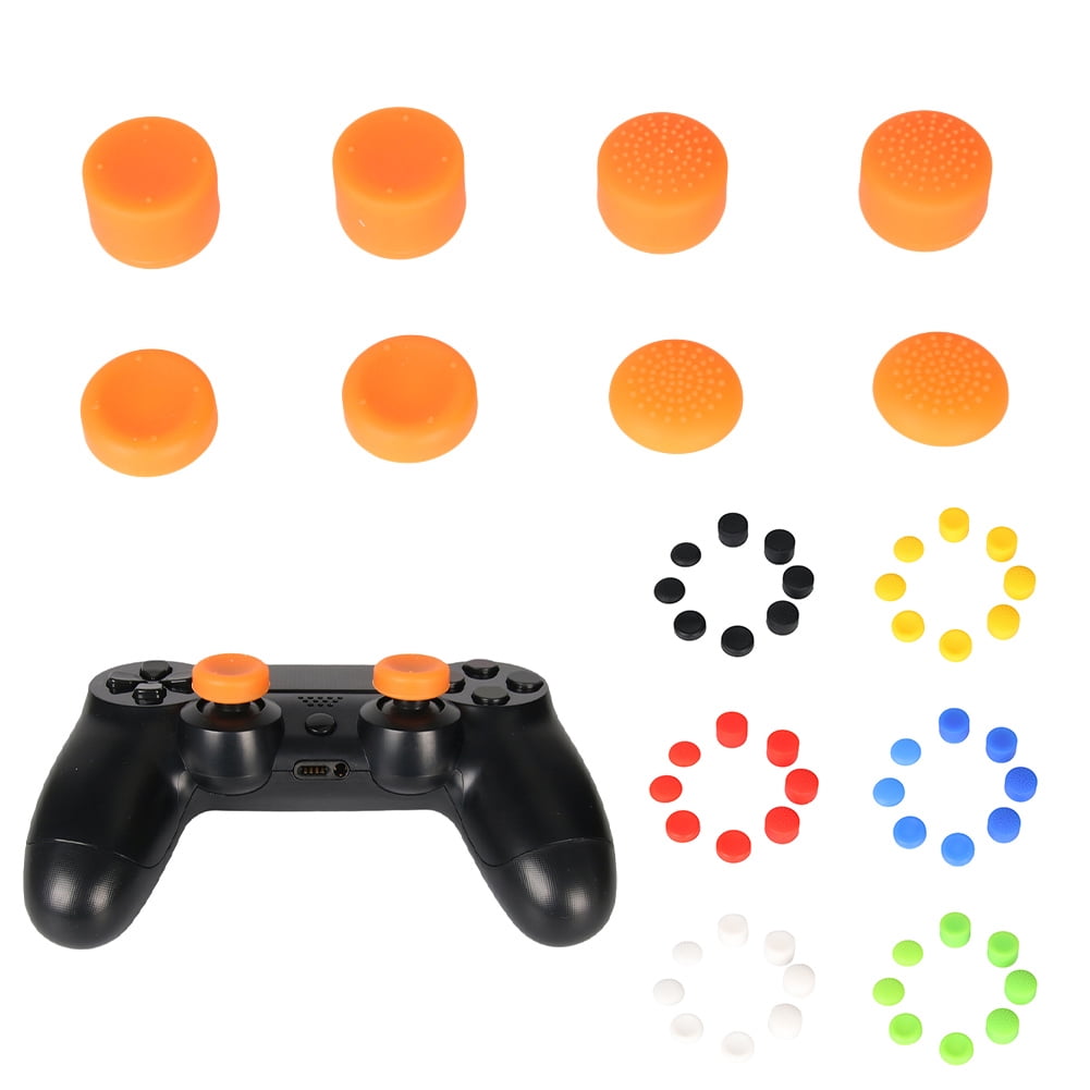 Farfi 8Pcs Silicone Gamepad Joystick Thumb Stick Grip Cover Cap for PS4 ...