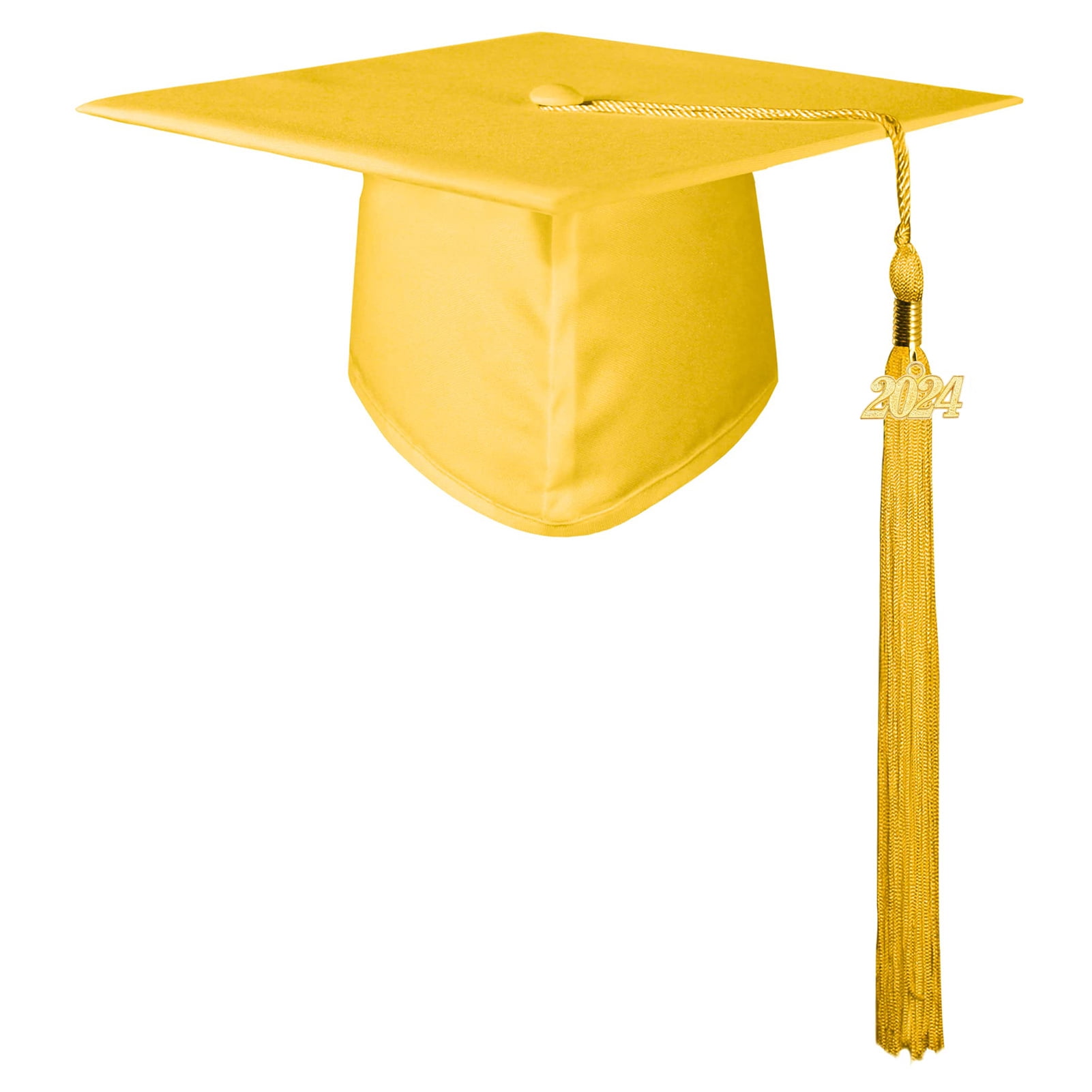 Farfi Adult Graduation Hat with Tassel Solid Color Non-Fading High ...