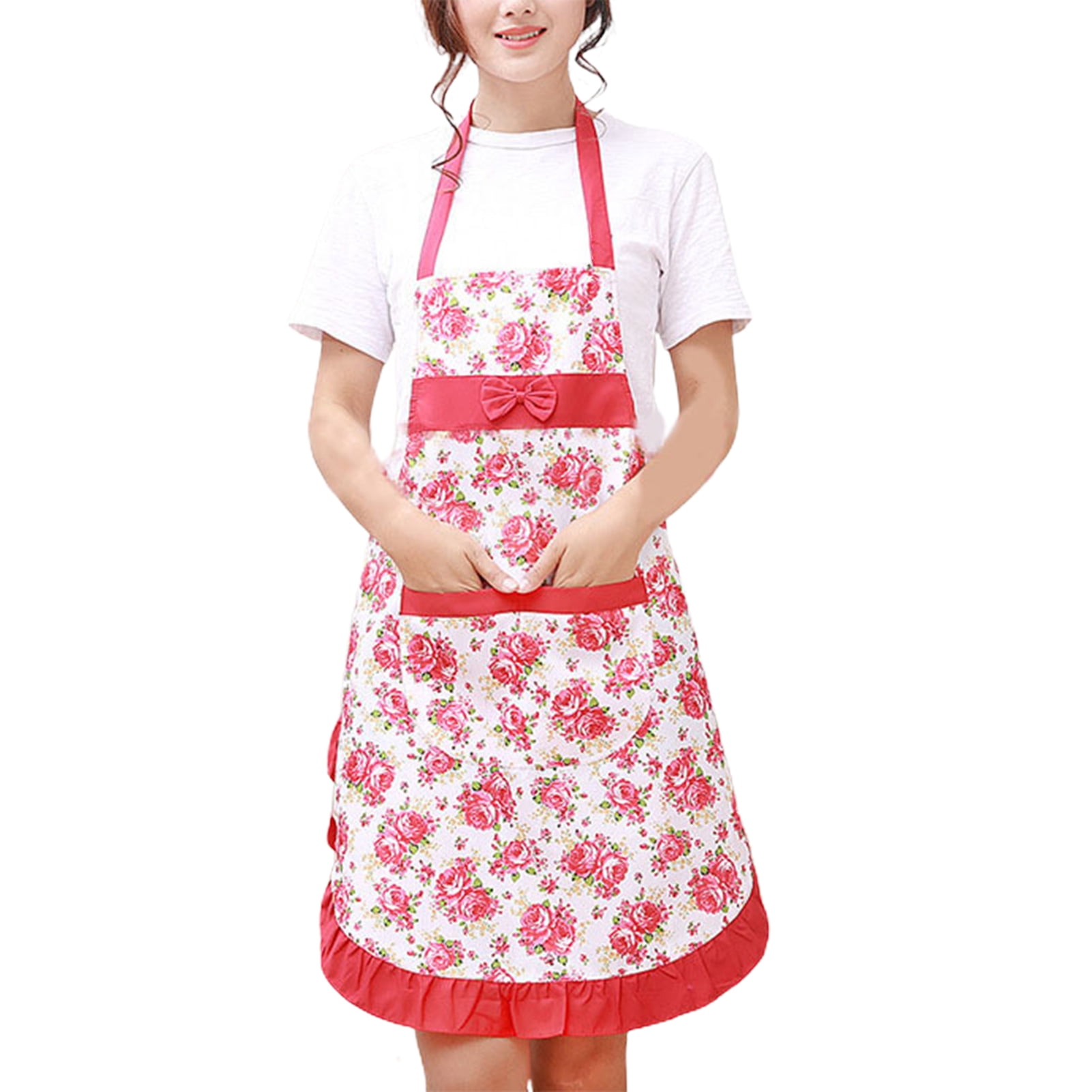 Farfi Baking Apron Soft Texture with Pocket Waterproof Sleeveless Anti ...