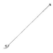 Cocktail Spoon with Fork Double Heads Stainless Steel Long Spiral ...