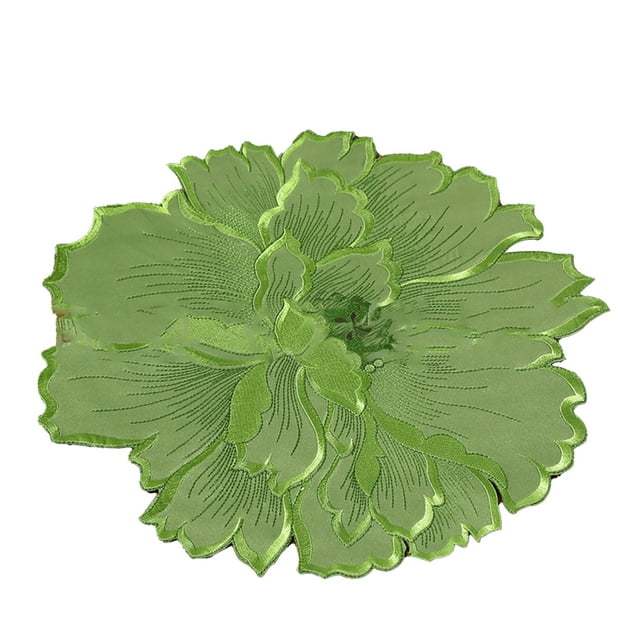 Farfi Beautiful Flower Shape Placemat Exquisite Fine Texture Polyester ...