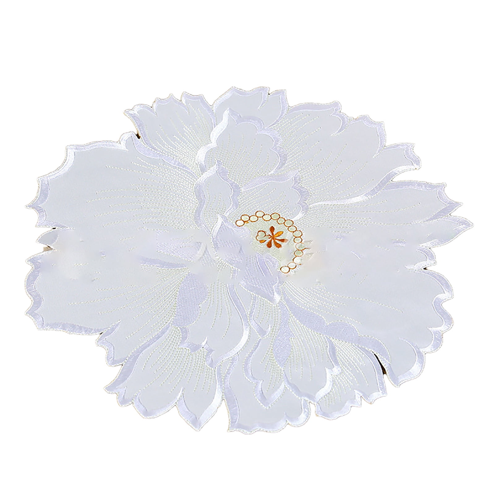 Farfi Beautiful Flower Shape Placemat Exquisite Fine Texture Polyester ...