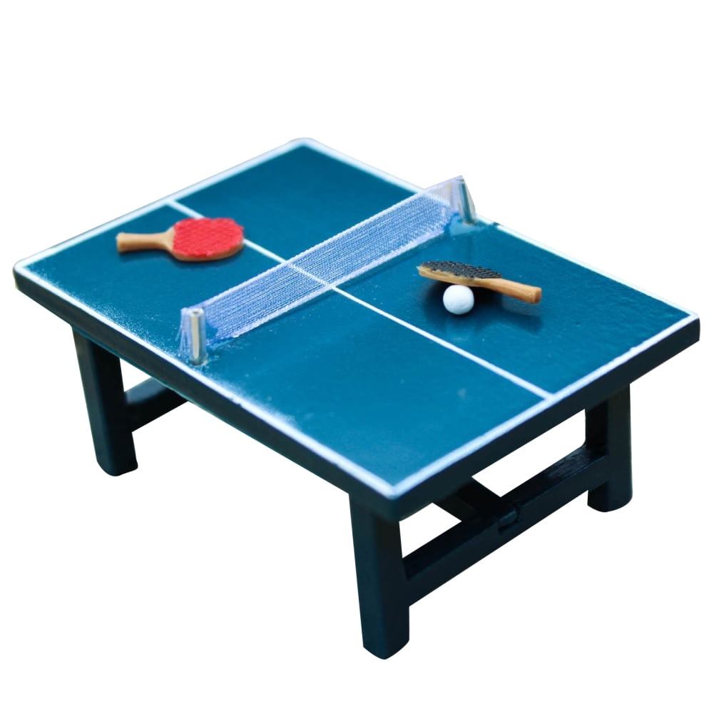 Farfi Children Gift 1:12 Dollhouse Miniature Table Tennis Set Realistic ...