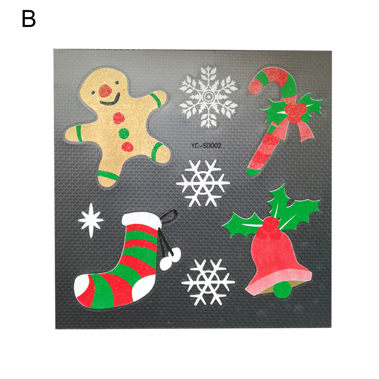 Farfi Christmas Window Sticker Fadeless Real Looking DIY Sleigh Santa ...