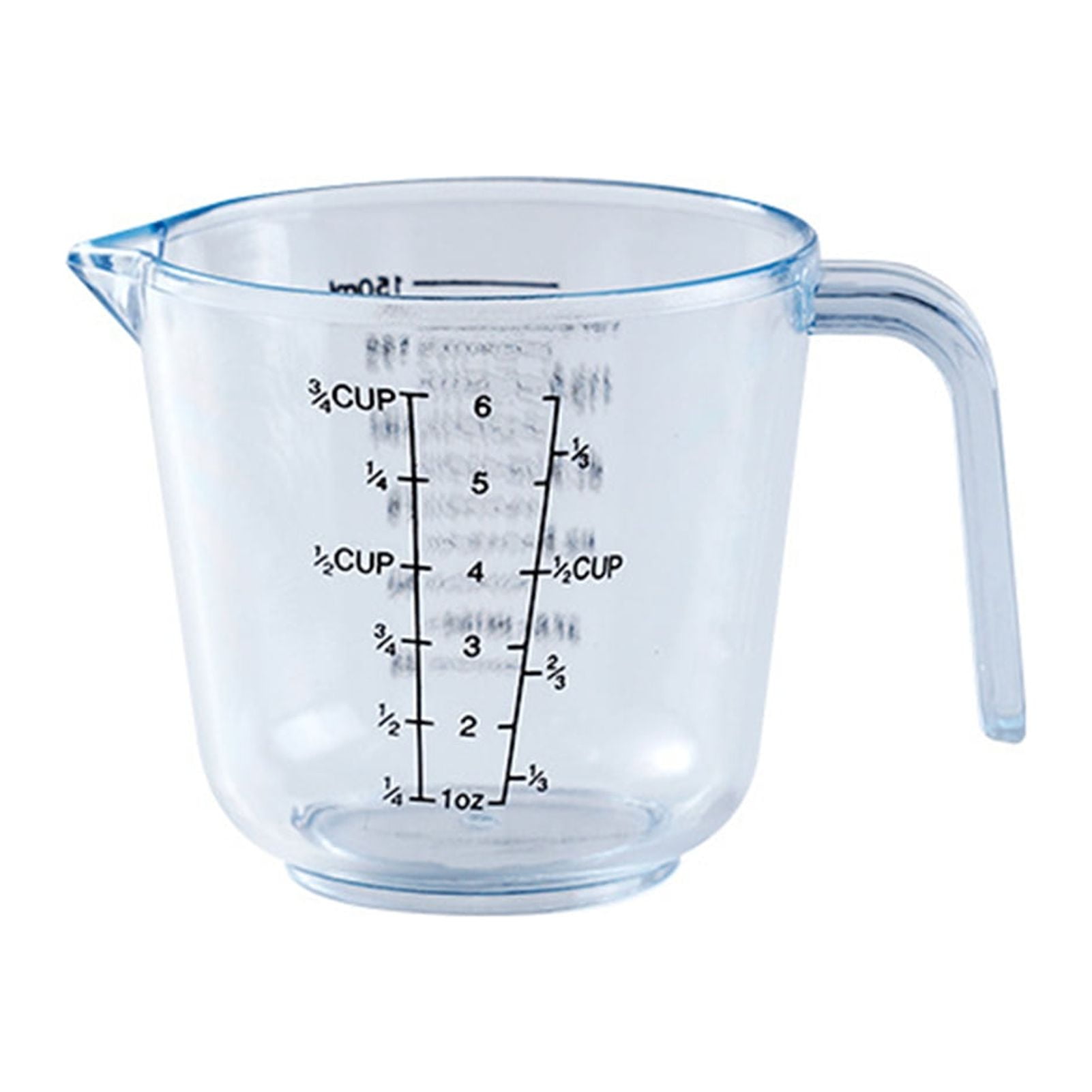 Farfi Clear Scale Measuring Cup with Handle Plastic Graduated Measuring ...