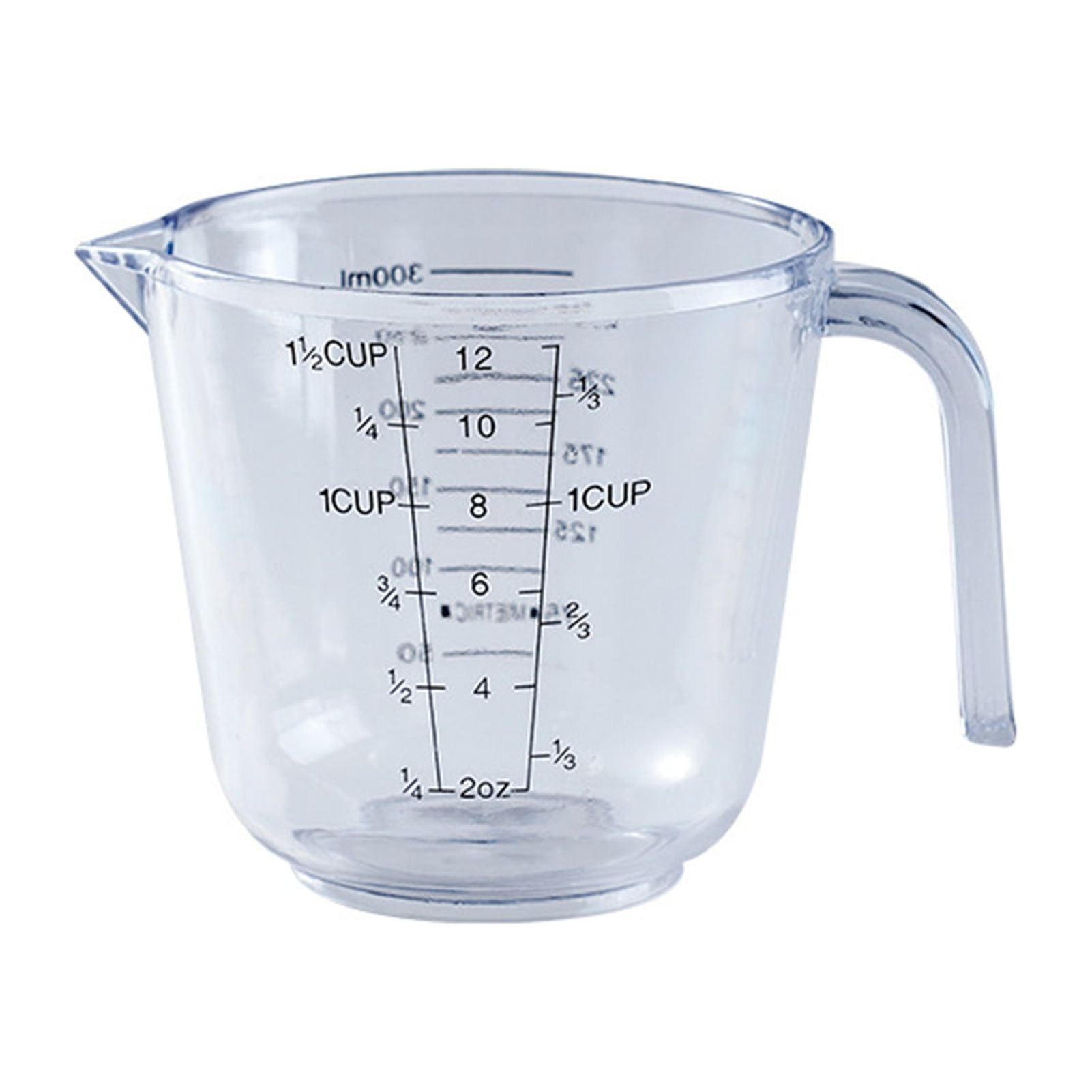 Farfi Clear Scale Measuring Cup with Handle Plastic Graduated Measuring ...
