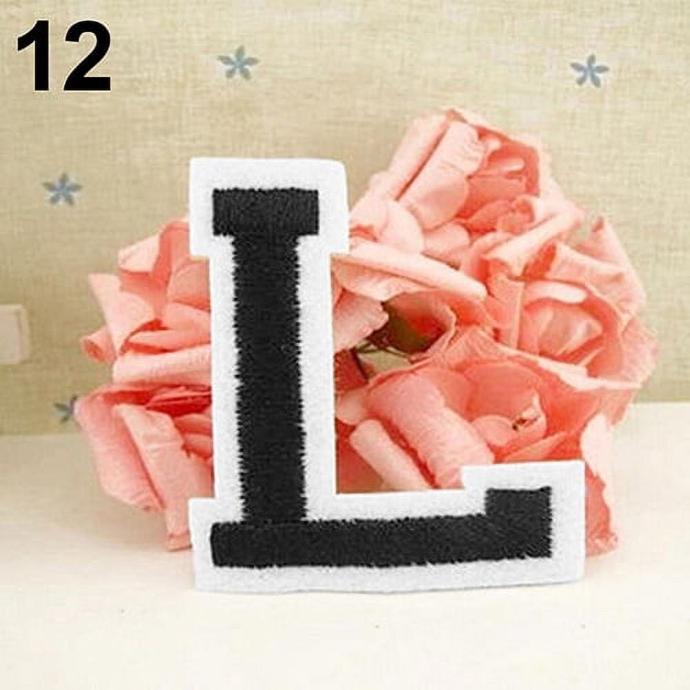 Farfi Cloth Letter A-Z Embroidered Motif Applique Iron On Patch Sew ...
