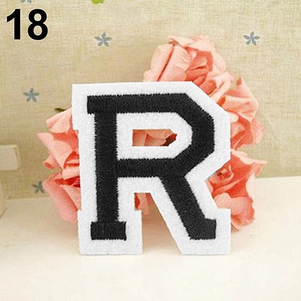 Farfi Cloth Letter A-Z Embroidered Motif Applique Iron On Patch Sew ...