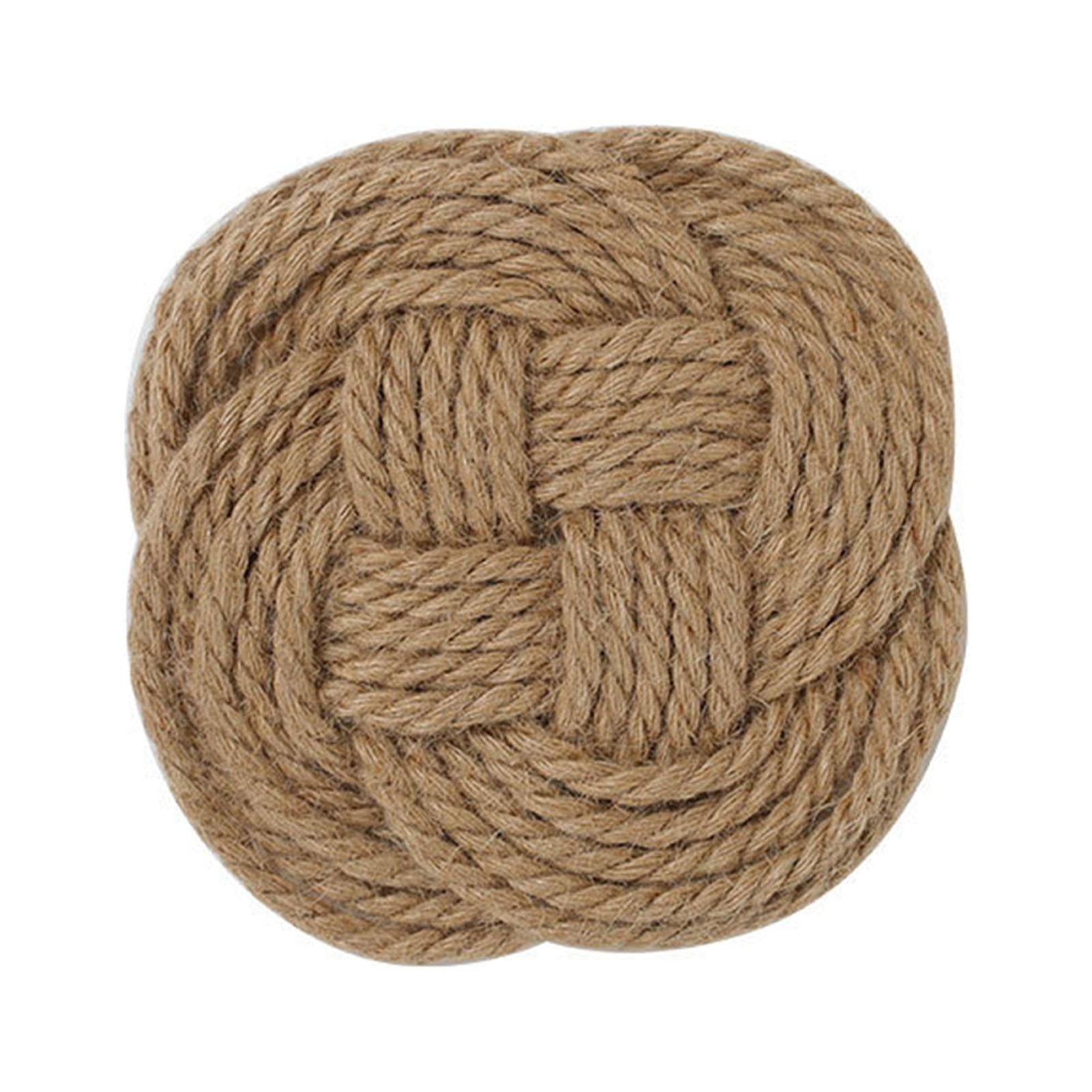 Farfi Coaster Handmade Heat Insulation Nordic Style Rattan Thread Jute ...