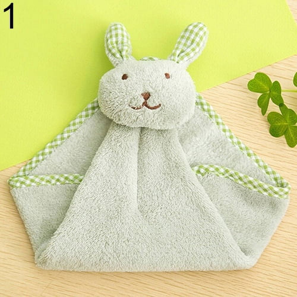 Farfi Cute Rabbit Pattern Kitchen Bathroom Hanging Towel Coral Velvet ...