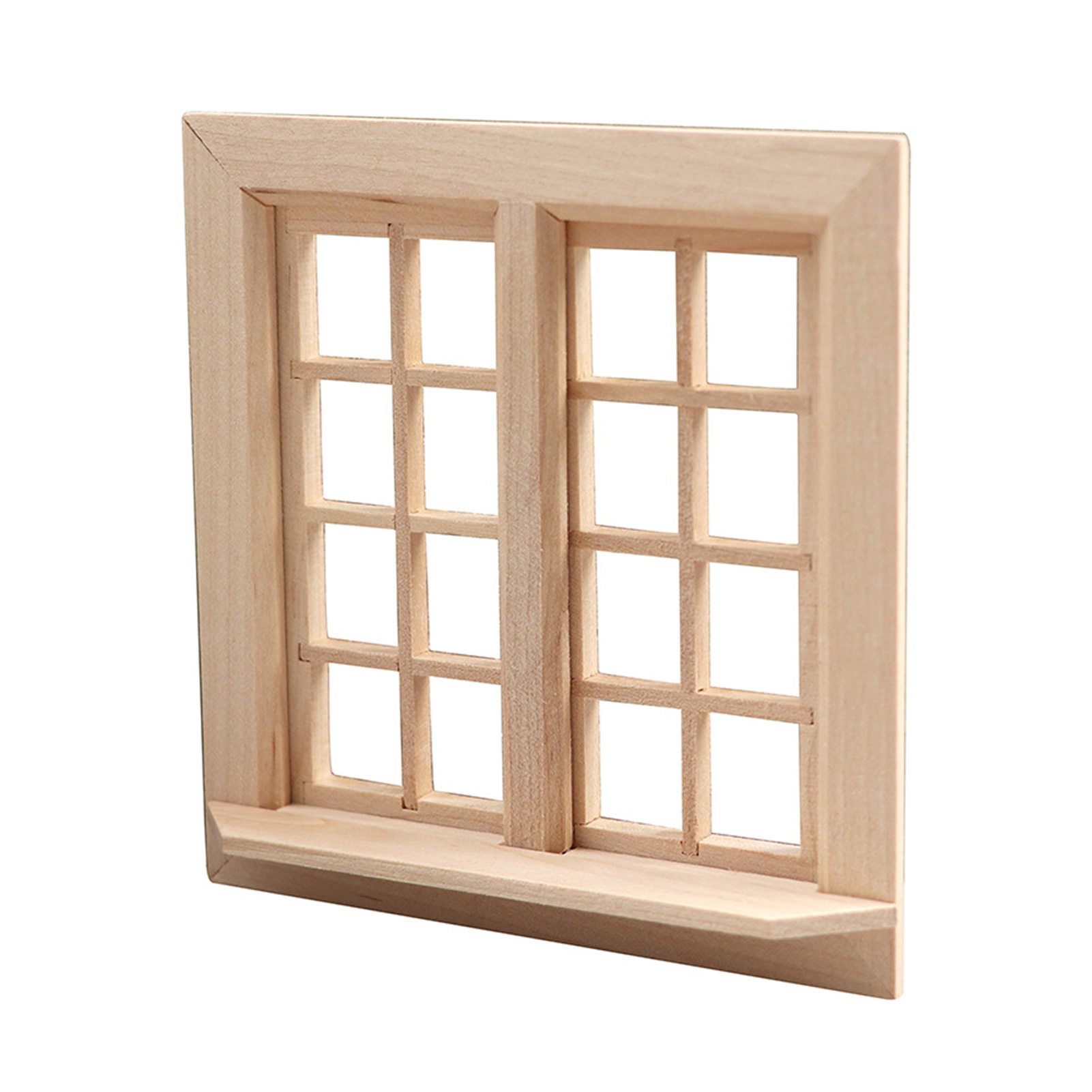 Farfi Dollhouse Pane Realistic Double Opening 16 Grids Openable Smooth ...