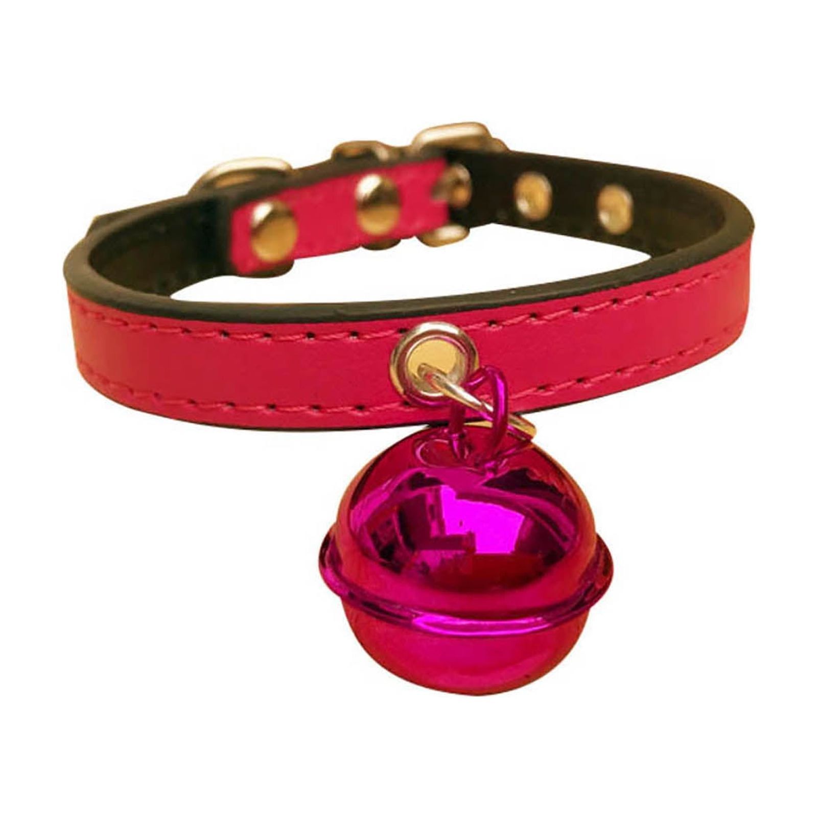 Farfi Fashion Christmas Party Puppy Dog Cat Kitten Faux Leather Bell ...