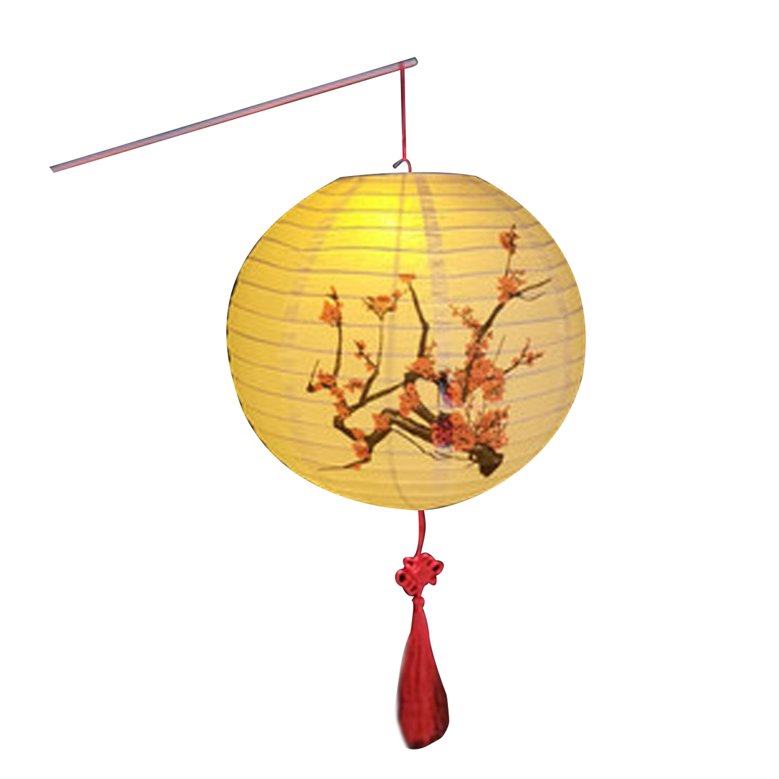 Farfi Flower Pattern Paper New Year Lantern Detachable Iron Wire ...