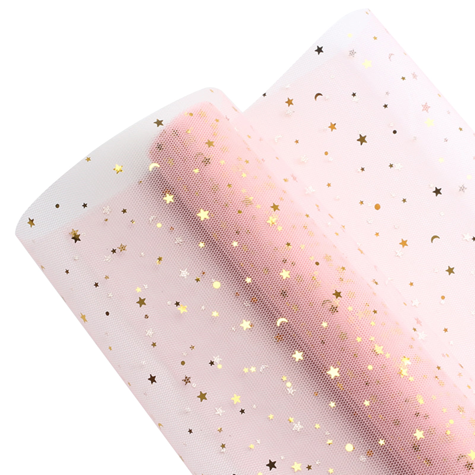 Farfi Flower Wrapped Gauze Even Mesh Design with Shiny Star Cuttable ...