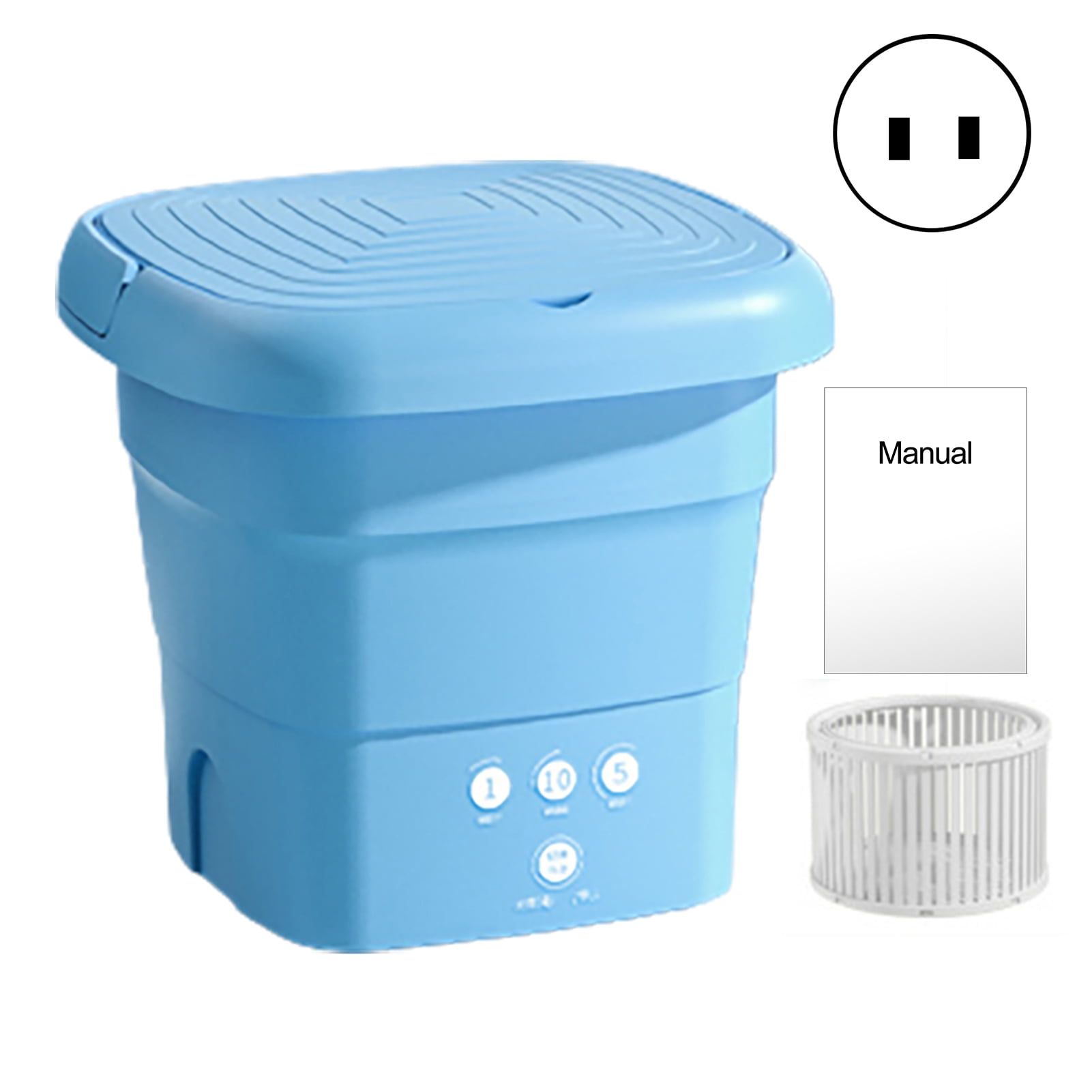 Farfi Folding Washing Machine Large Capacity Touch Control Detachable ...