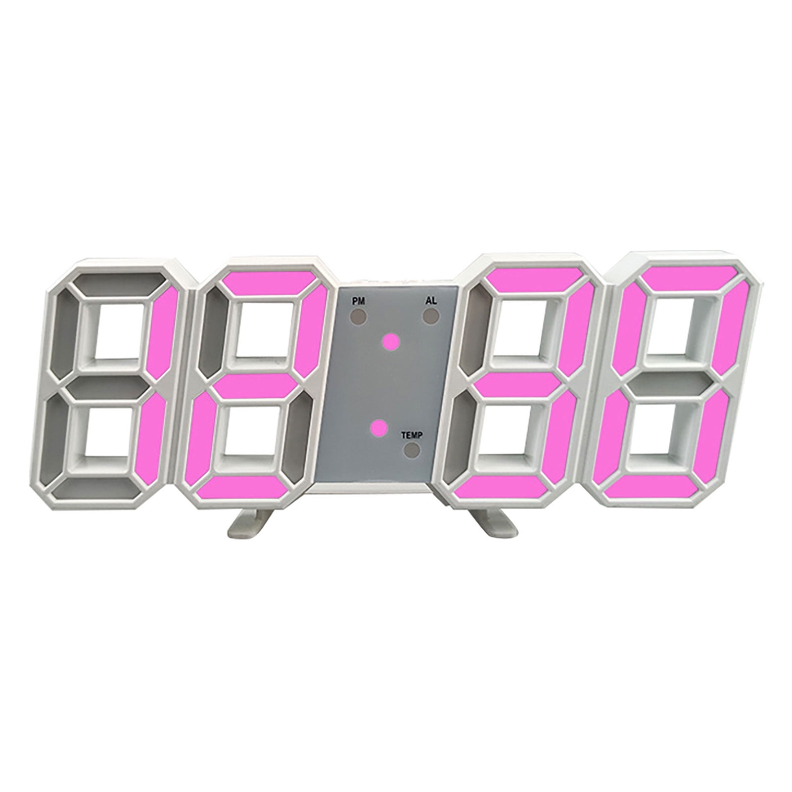 Farfi Glowing Night Mode Date Temperature Display Precise Digital Clock 3D LED Electronic Table ...